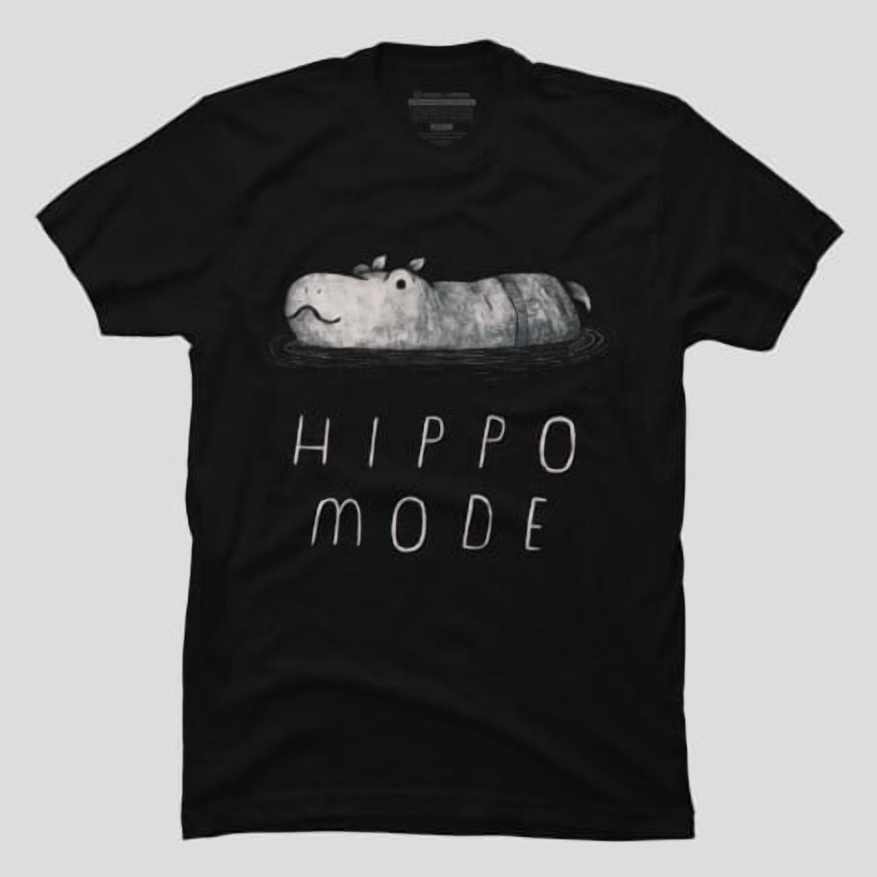 Hippo Mode Funny Animal Attitude Graphic, H12420 T-Shirt, for Men and ...