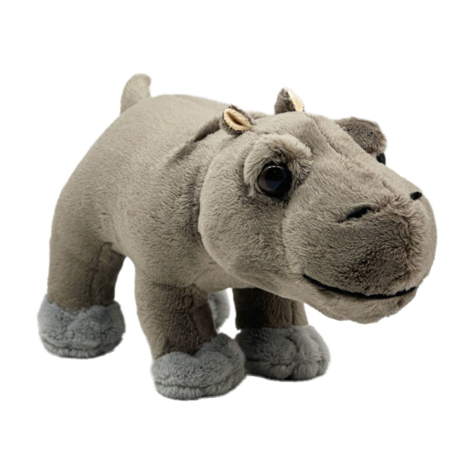 Hippo Plush Toy - Simulation Hippopotamus Stuffed Animal, Soft Wild ...