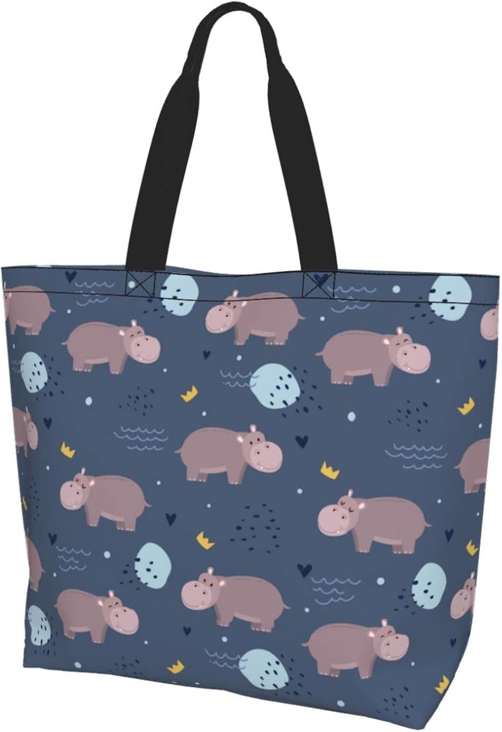 Hippo Shoulder Bag Animal Bags Storage Handle Shopping Bag Portable ...