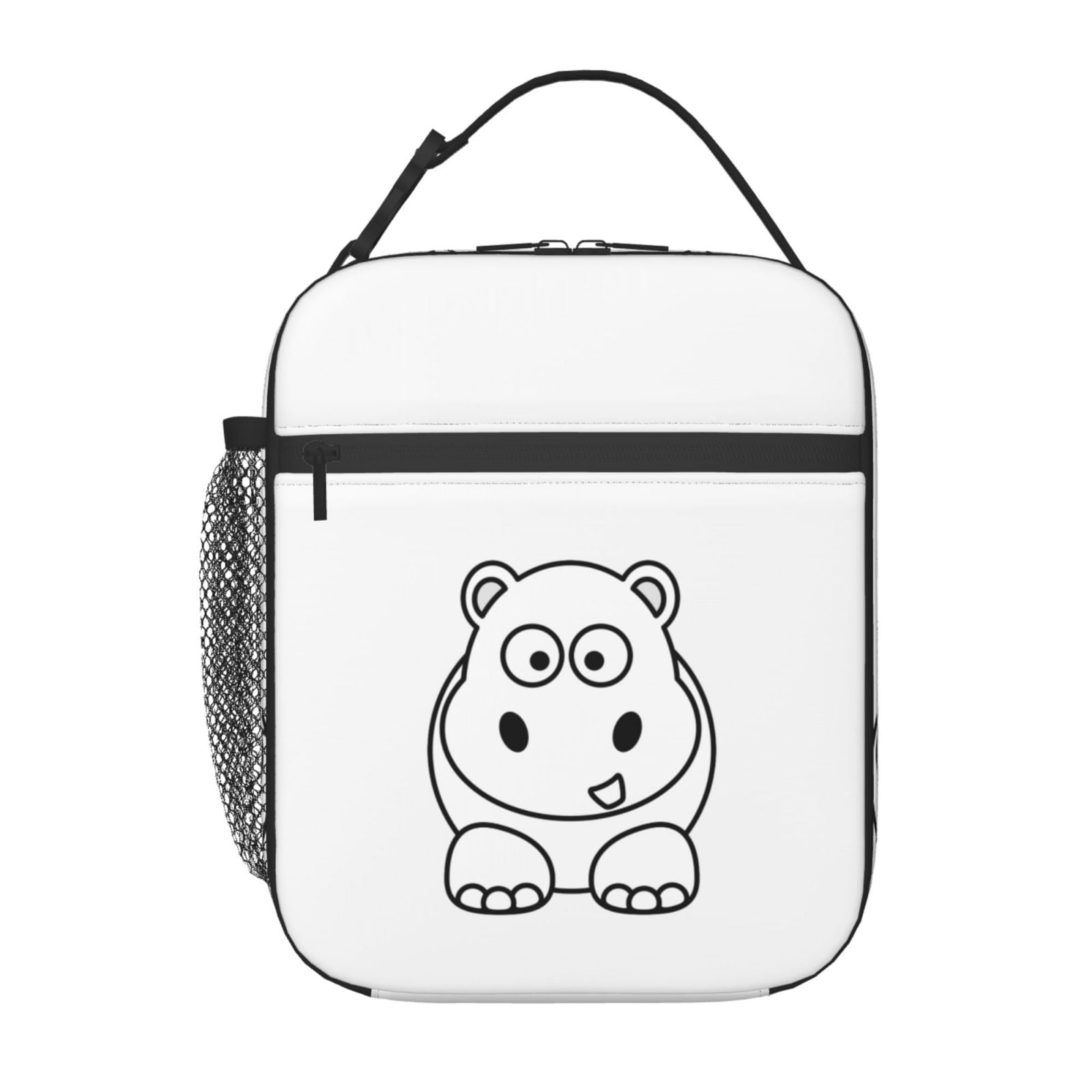 Hippo Silhouette Lunch Bag Lunch Box Insulated Lunch Bag For For Both ...