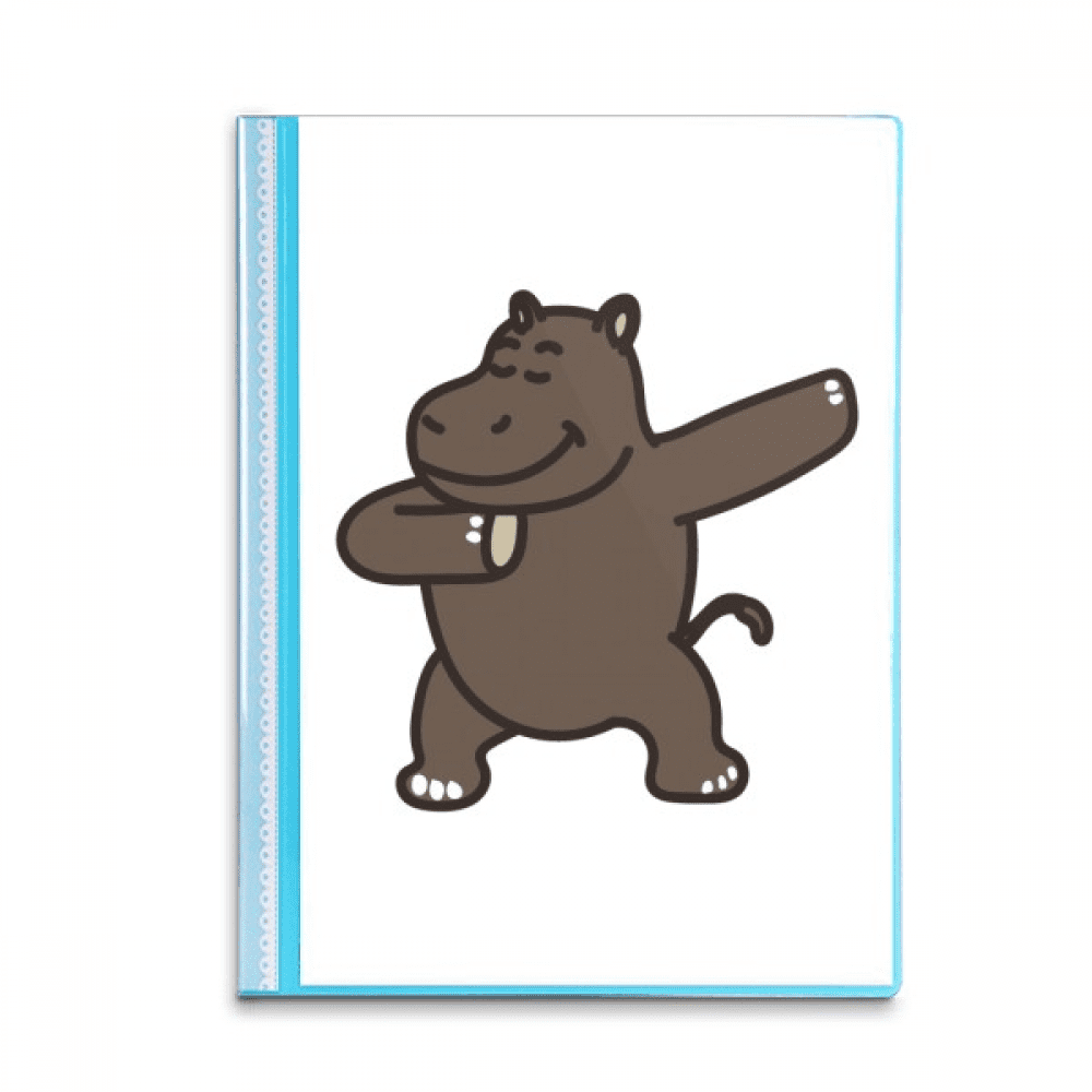 Hippo Standing Posture Art Deco Fashion Book Sheet Protectors Portfolio ...
