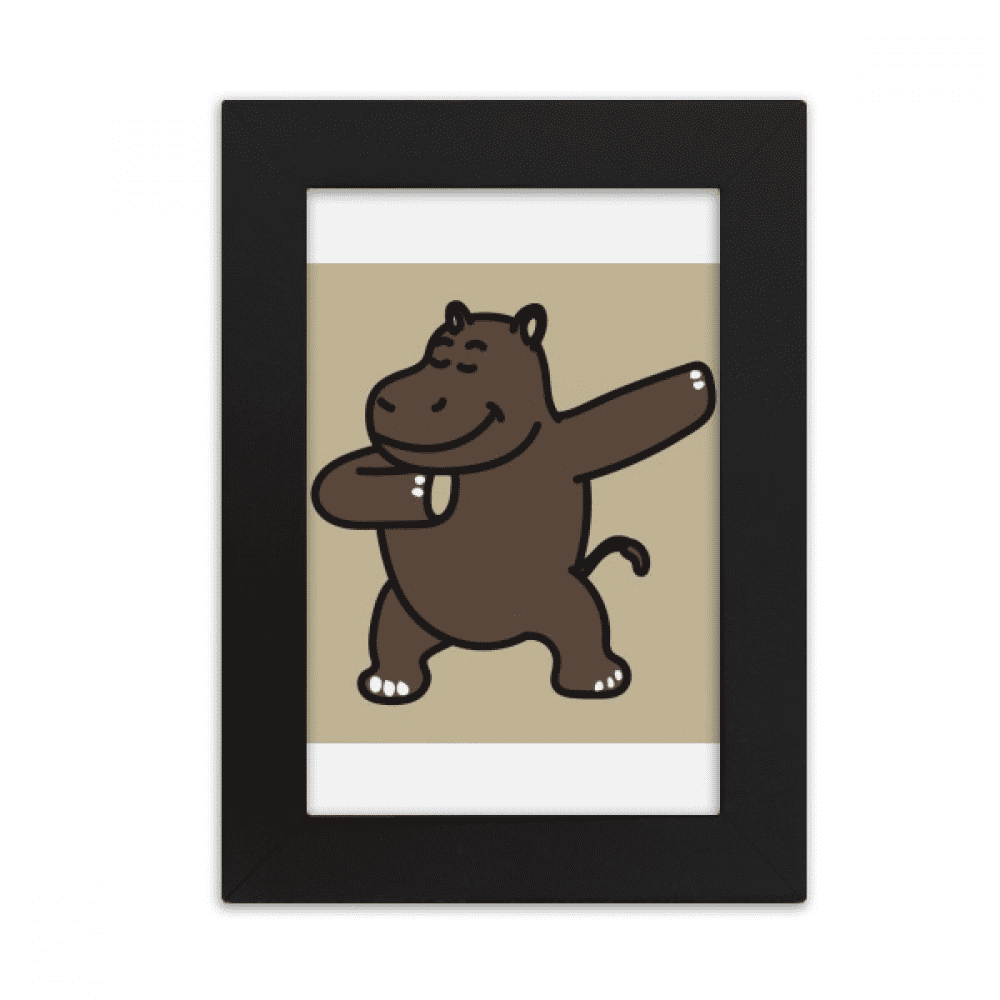 Hippo Standing Posture Art Deco Fashion Desktop Photo Frame Picture ...