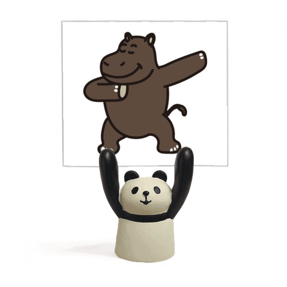 Hippo Standing Posture Art Deco Fashion Memo Holder Cartoon Animal ...
