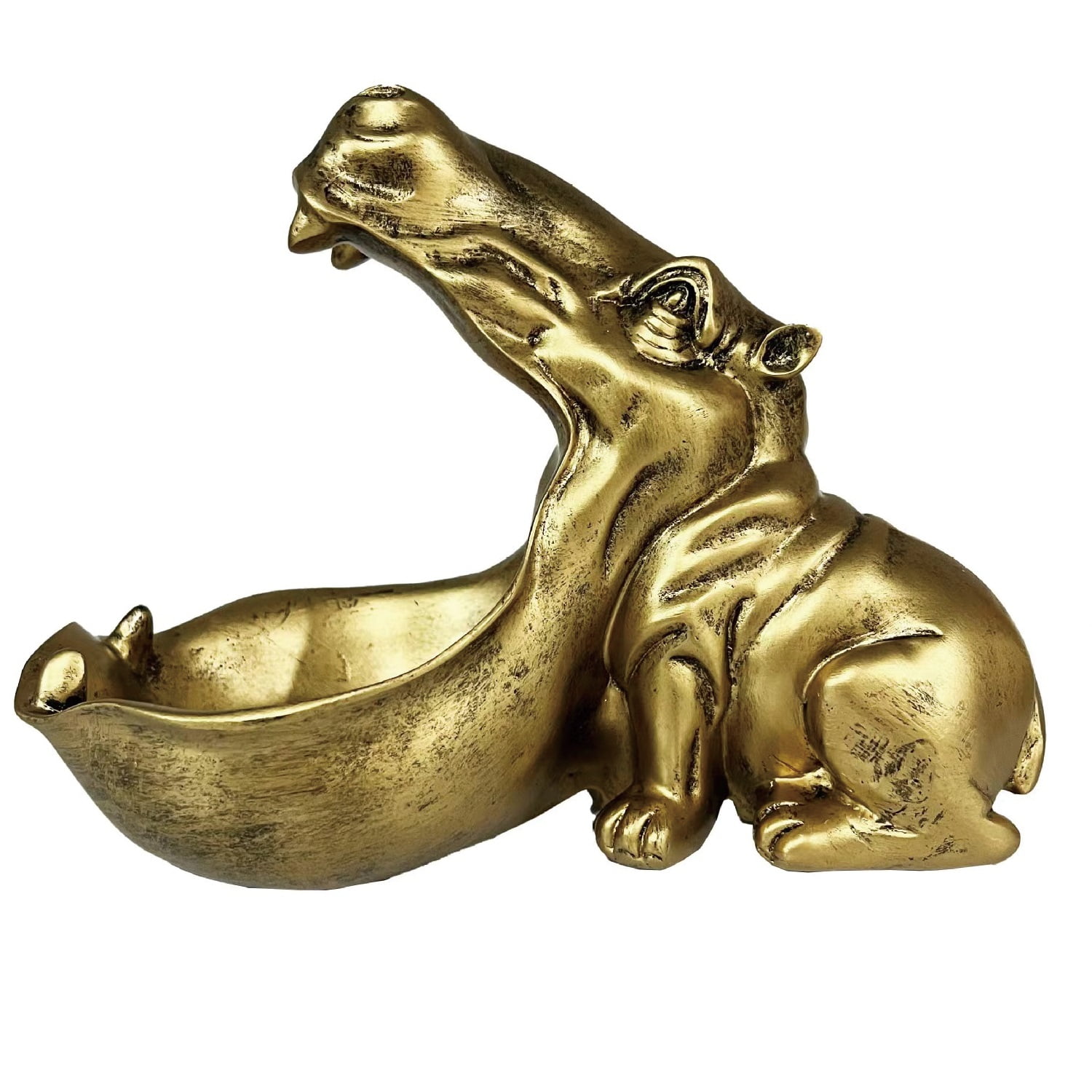 Hippo Statue,Large Hippopotamus Figurine Home Sculpture with Resin ...