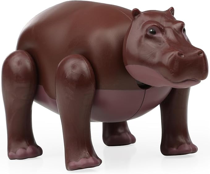 Hippo Toy Safari Animal Figure, Plastic Safari Animal Figurines, Zoo ...