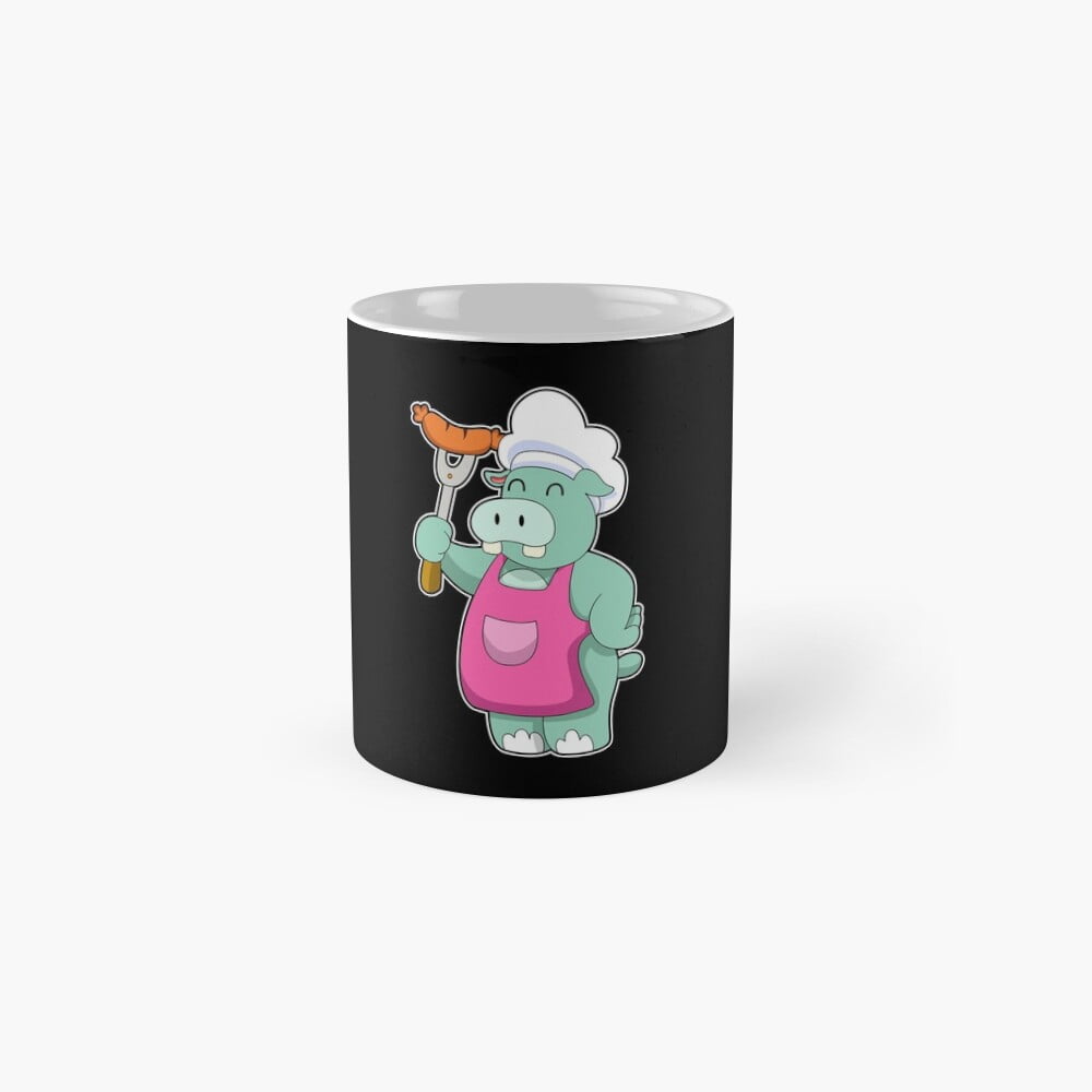 Hippo as Cook with Sausage Classic Mug - Walmart.com