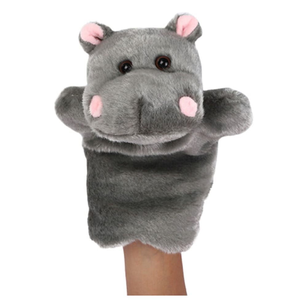 1PC Hippo Toy Plush Hand Puppet Story Telling Prop Role Play Accessory ...