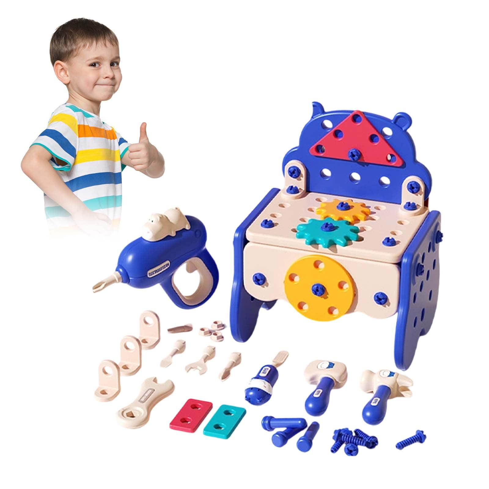 Hippo All in one Tool Hub DIY Montessori Tool Box Set, Hippo Tool Box ...