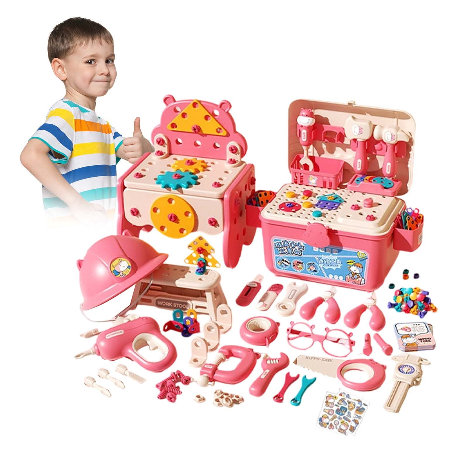 Hippo All in one Tool Hub DIY Montessori Tool Box Set, Hippo Tool Box ...