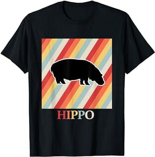 Hippo shirt in Retro and Vintage 70's and 80's style. T-Shirt - Walmart.com