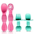 HippoBaby 4pc Baby Led Weaning Set, Baby Feeding Utensils, Toddler ...