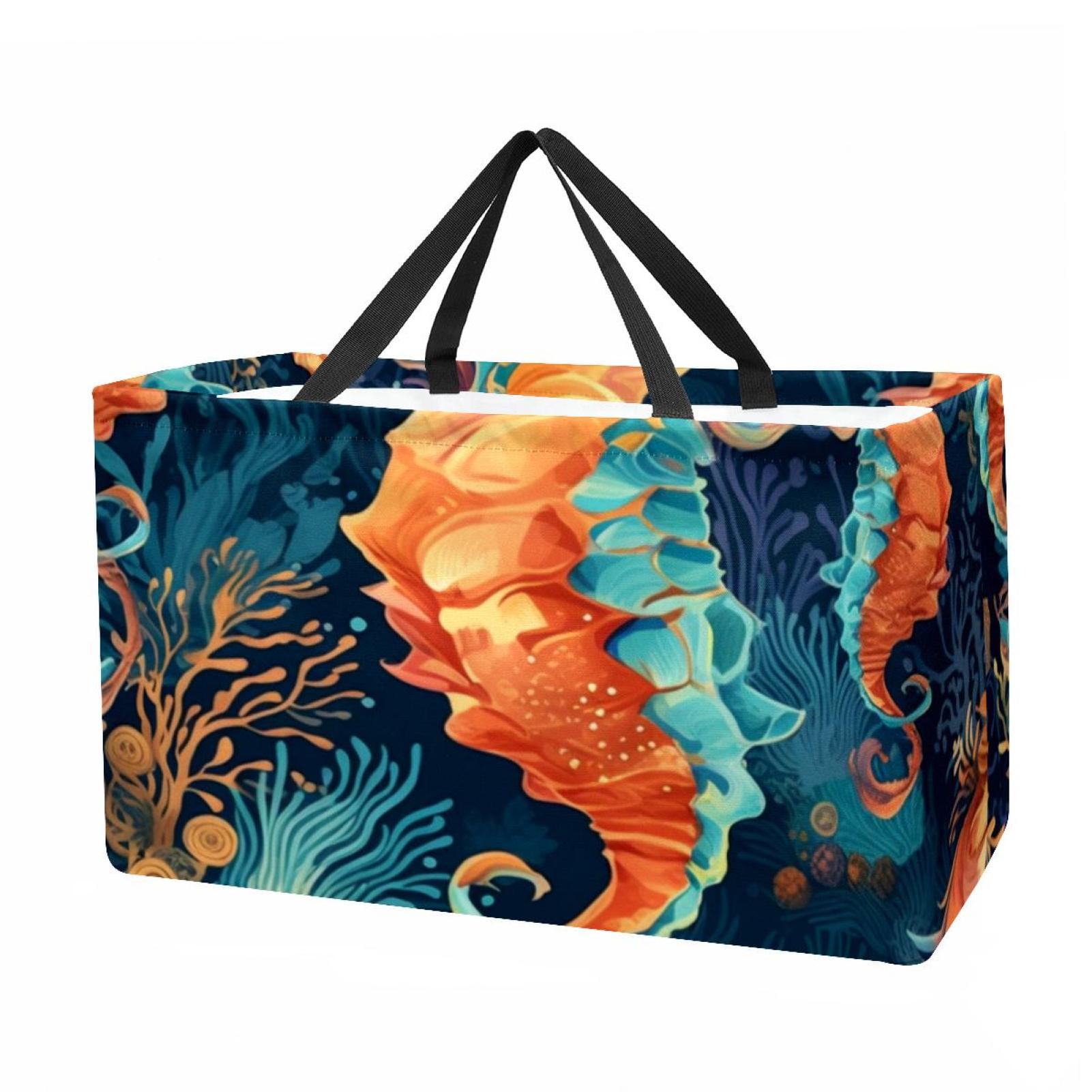 Hippocampus Collapsible Oxford Cloth Storage Bins Toy Basket Tote Bag ...