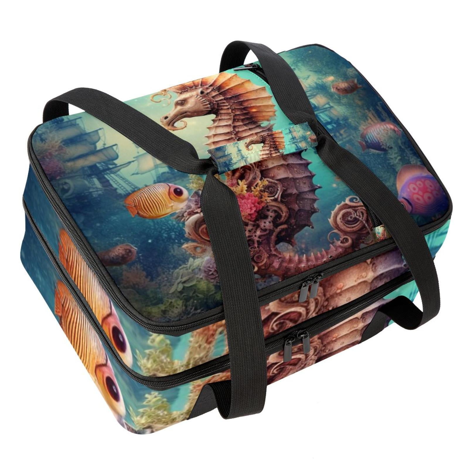 Hippocampus Double Layered Insulated and Refrigerated Lunch Bag with ...