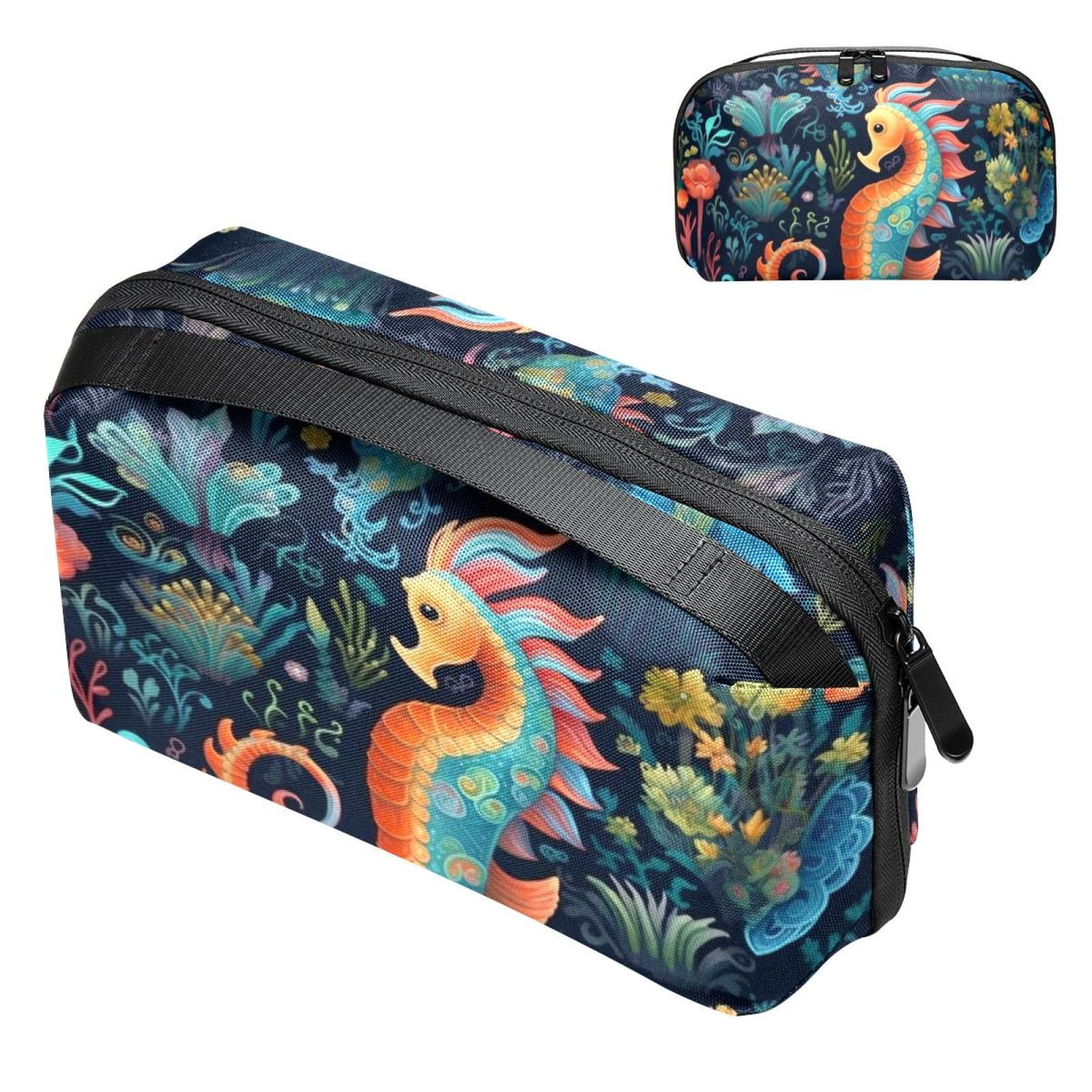 Hippocampus Electronic Organizer Travel Case, Waterproof Oxford Cloth Storage Pouch Bag, Box ...