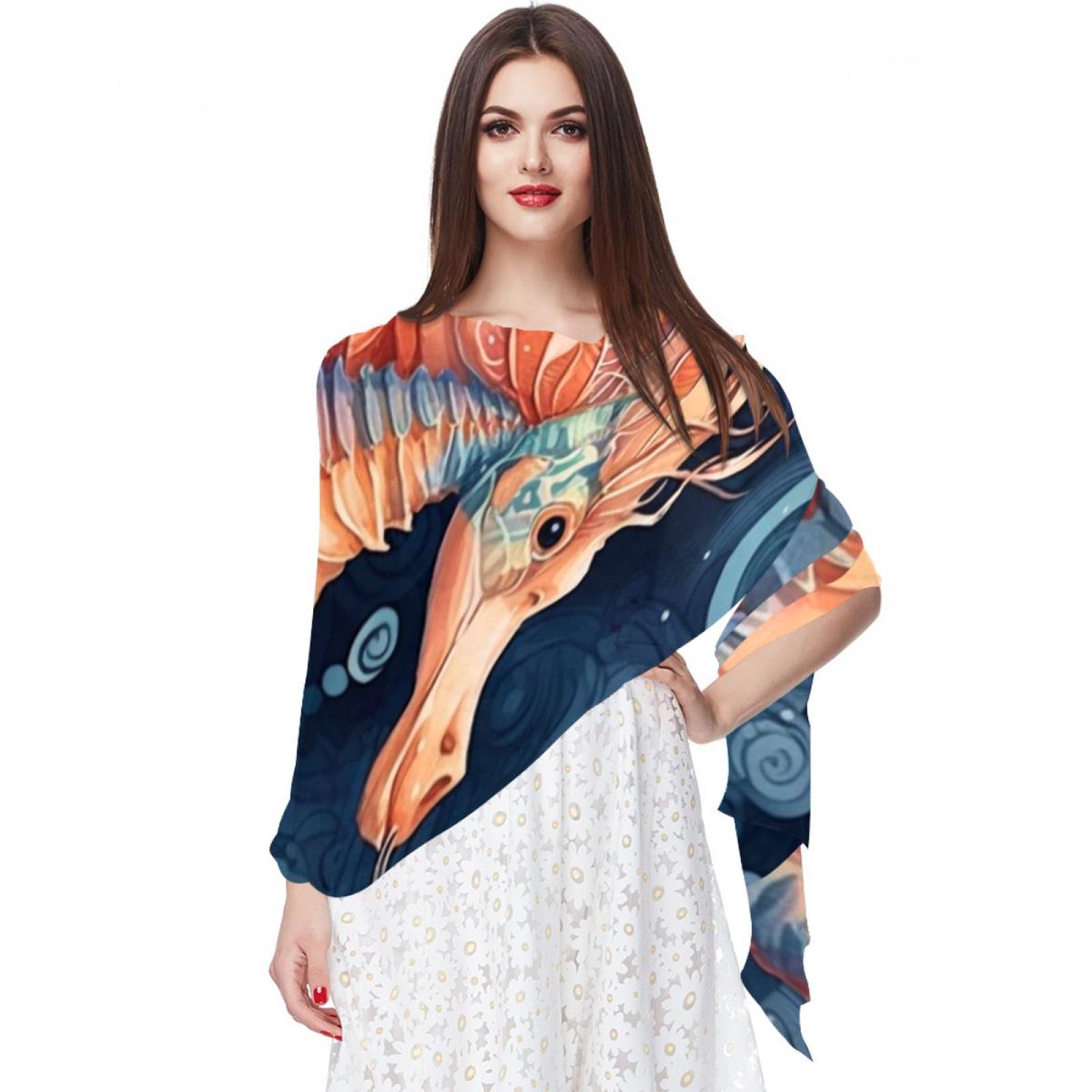 Hippocampus Elegant Translucent Chiffon Hair Scarf for Women ...