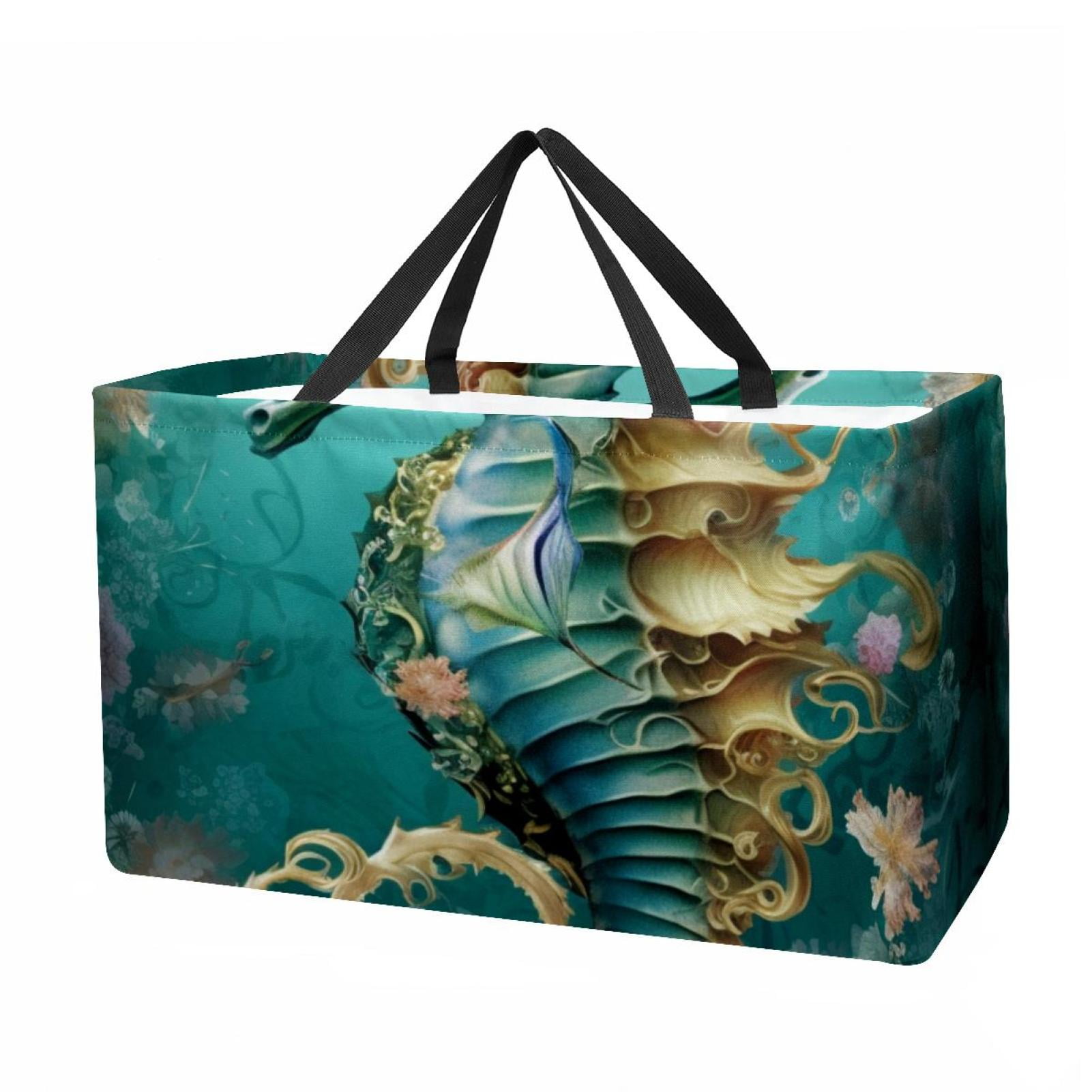 Hippocampus Large Capacity Reusable Foldable Cube Organizer with Oxford ...