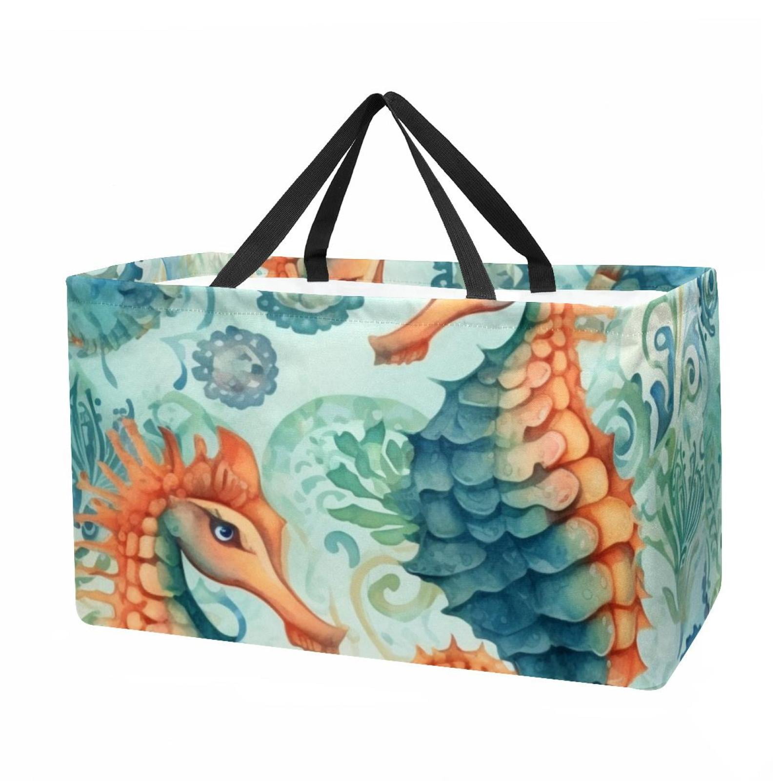 Hippocampus Large Capacity Reusable Foldable Oxford Cloth Grocery Bags ...