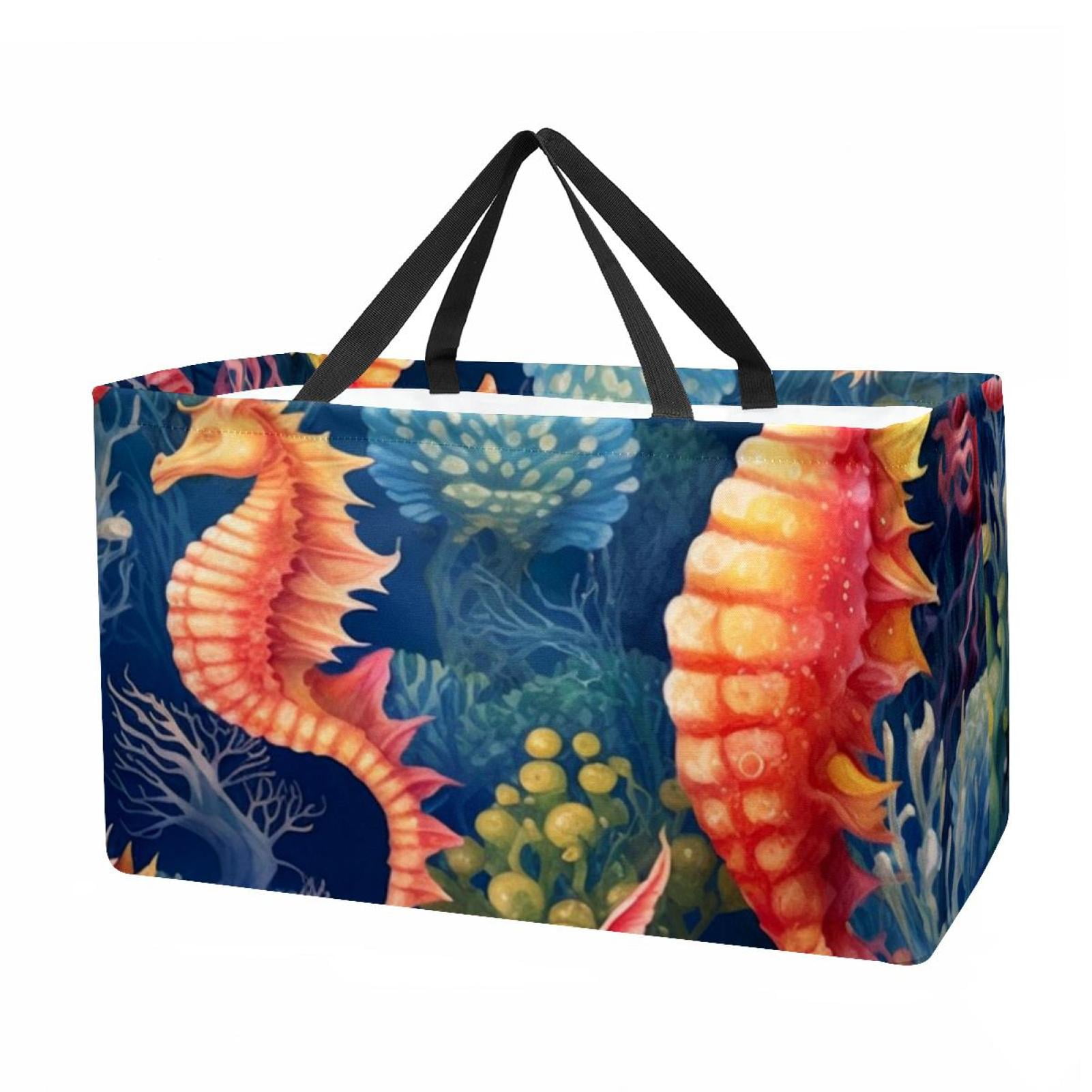 Hippocampus Large Capacity Reusable Laundry Bag – Foldable Oxford Cloth ...