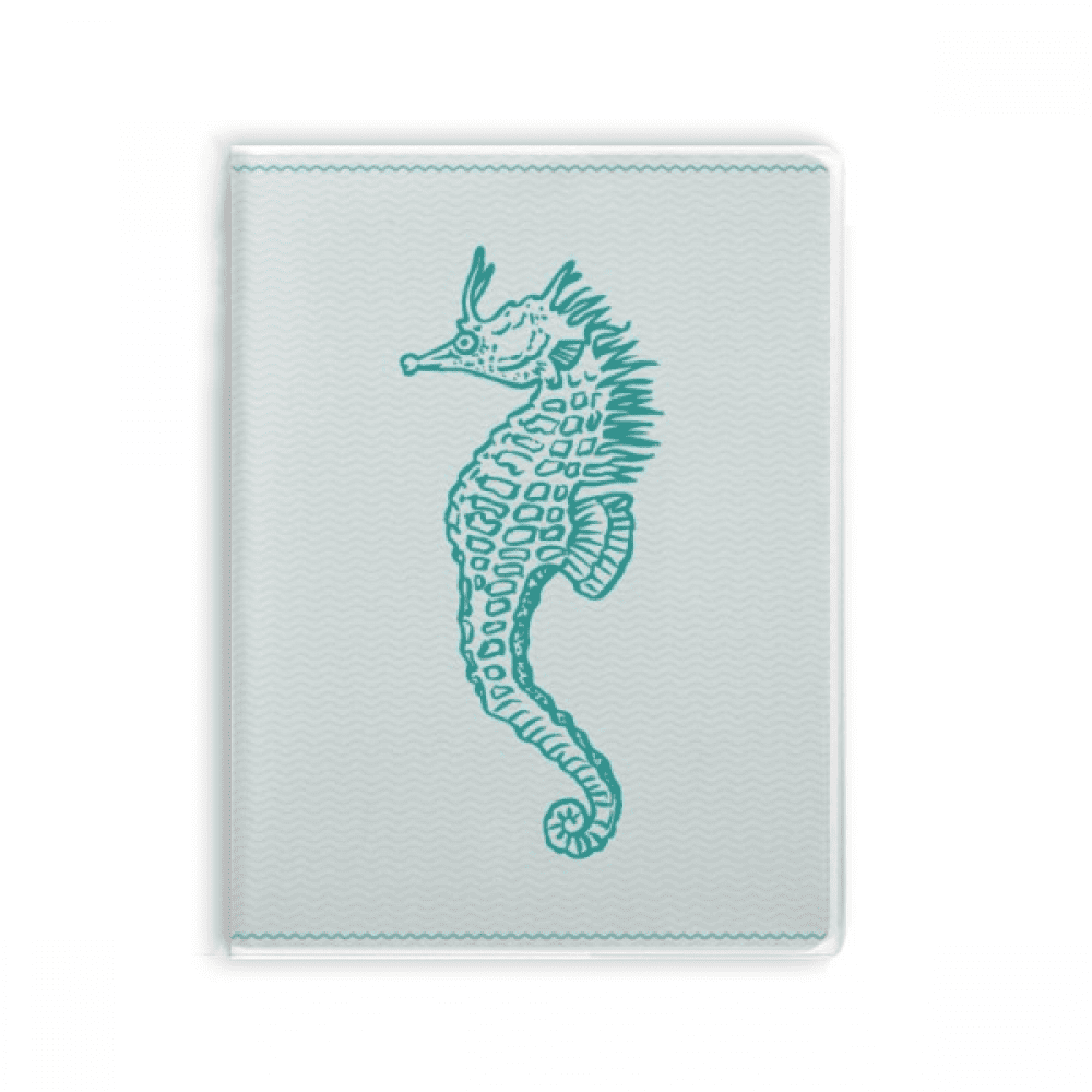 Hippocampus Marine Life Blue Pattern Notebook Gum Cover Diary Soft ...