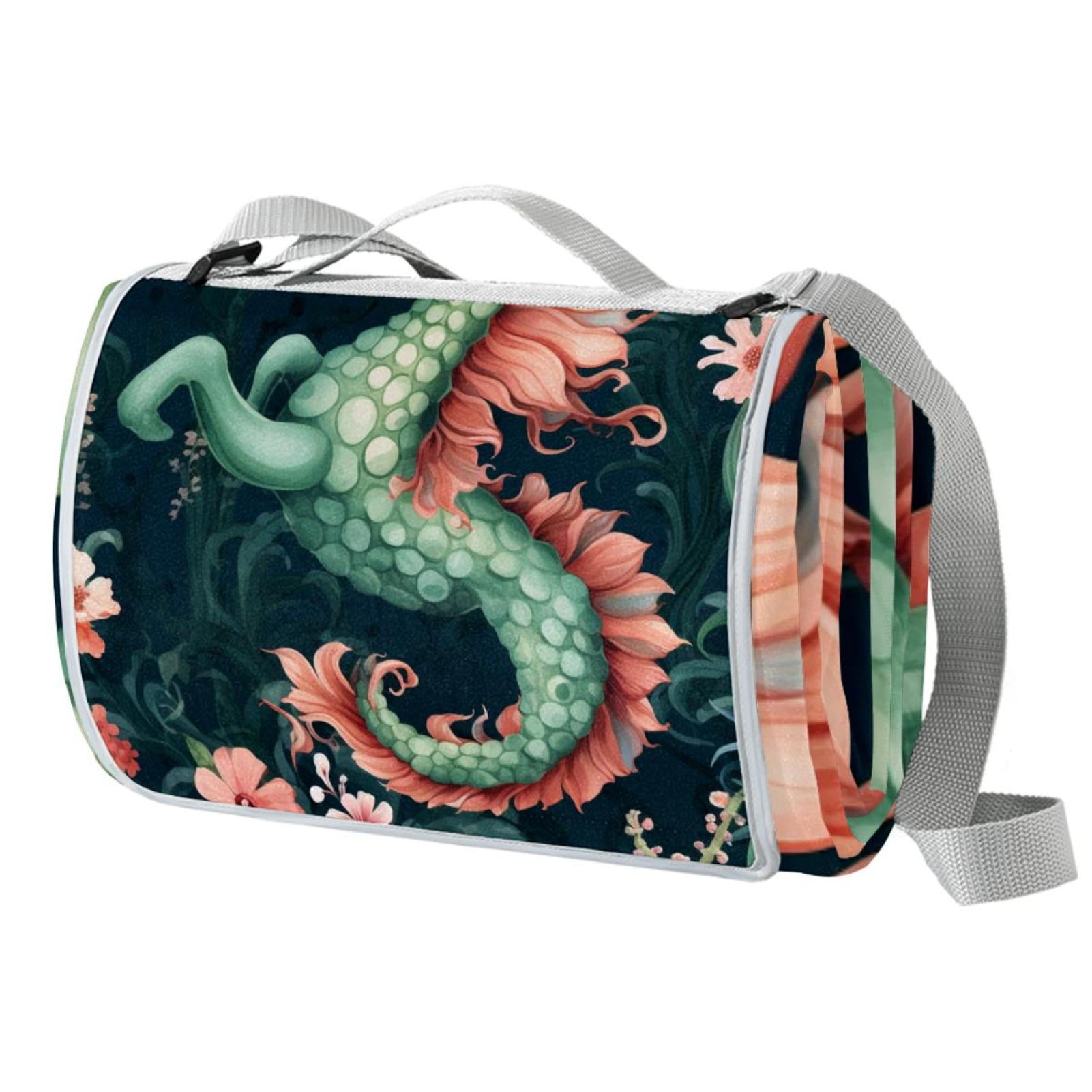 Hippocampus Outdoor Canvas Picnic Blanket Waterproof and Foldable Mat ...