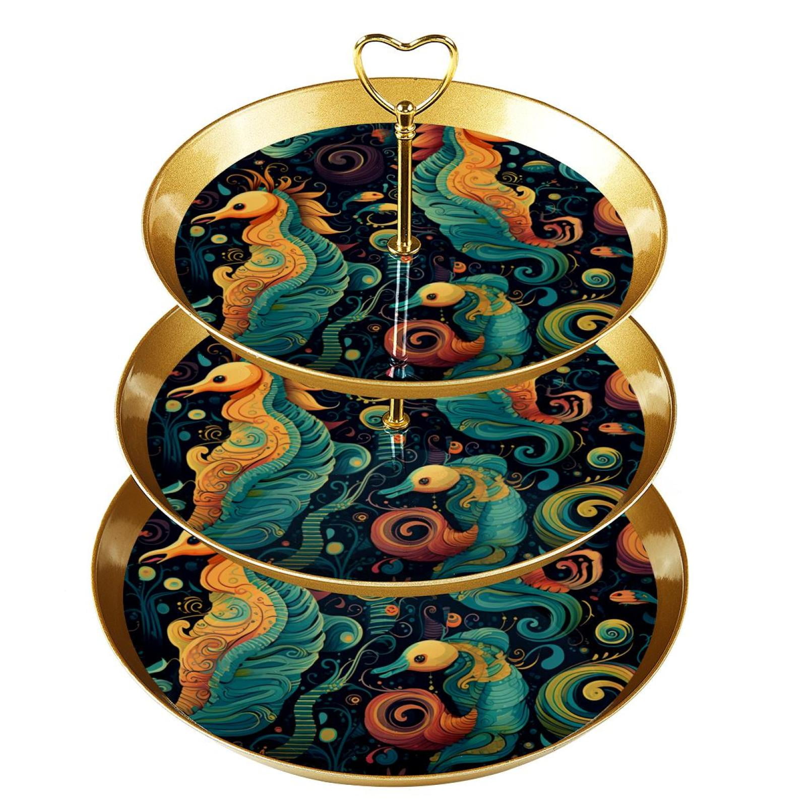 Hippocampus Party Decor Plastic Discs Iron Pillars Dessert Table ...