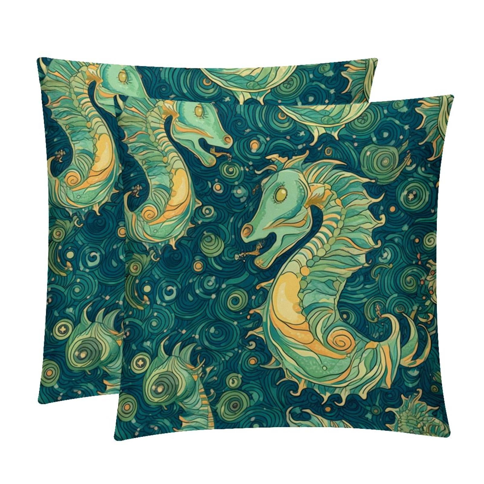 Hippocampus Patterns for Home Decor, Covers Available in 16x16, 18x18 ...