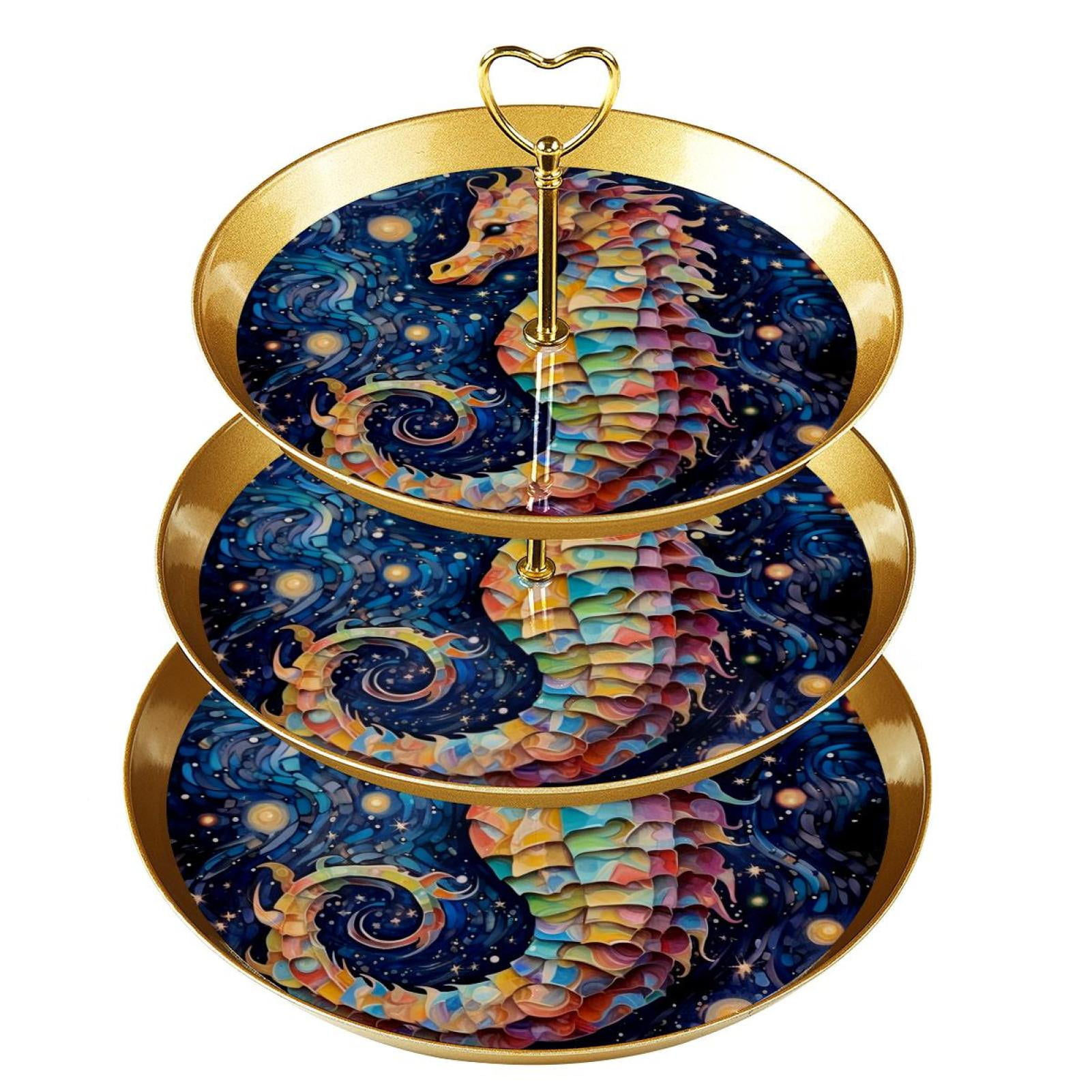 Hippocampus Premium Plastic Discs Iron Pillars Dessert Table Decor Set ...