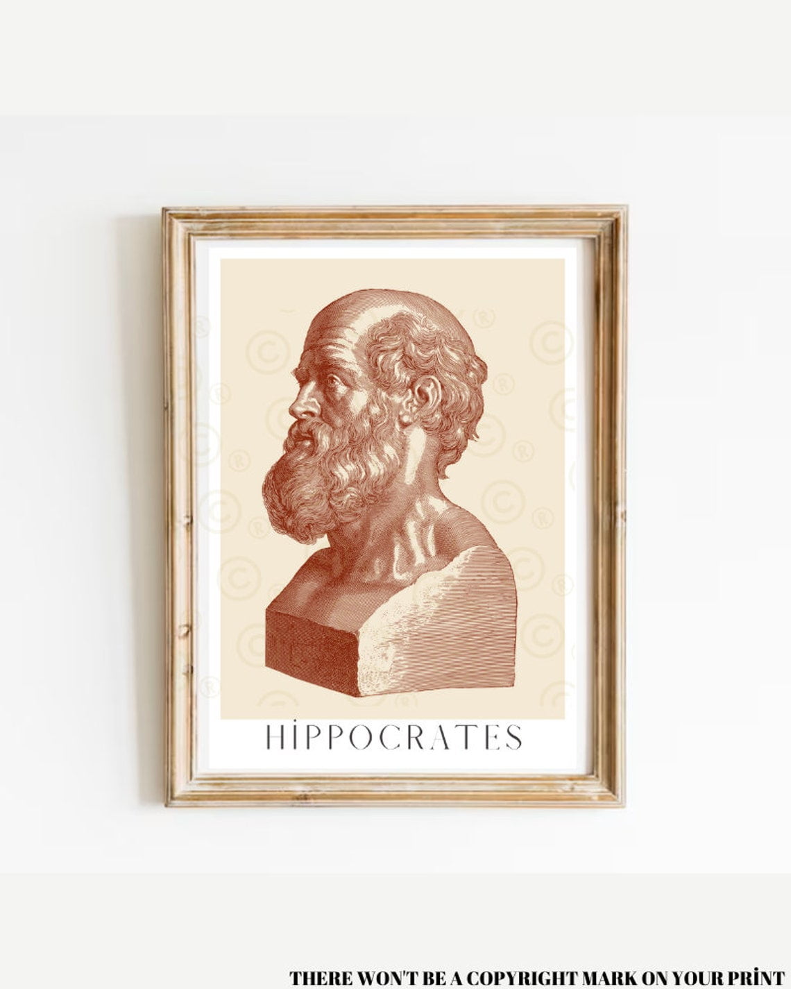 Hippocrates Bust Print, Medical Art, Doctor Office Wall Art, Med School ...