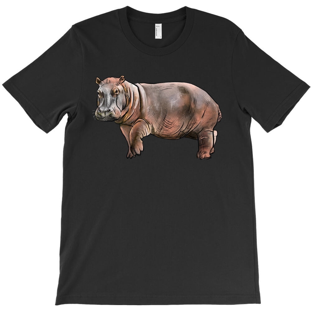 Hippopotamus Funny African Animal Wildlife Graphic Novelty Art H14195 T ...