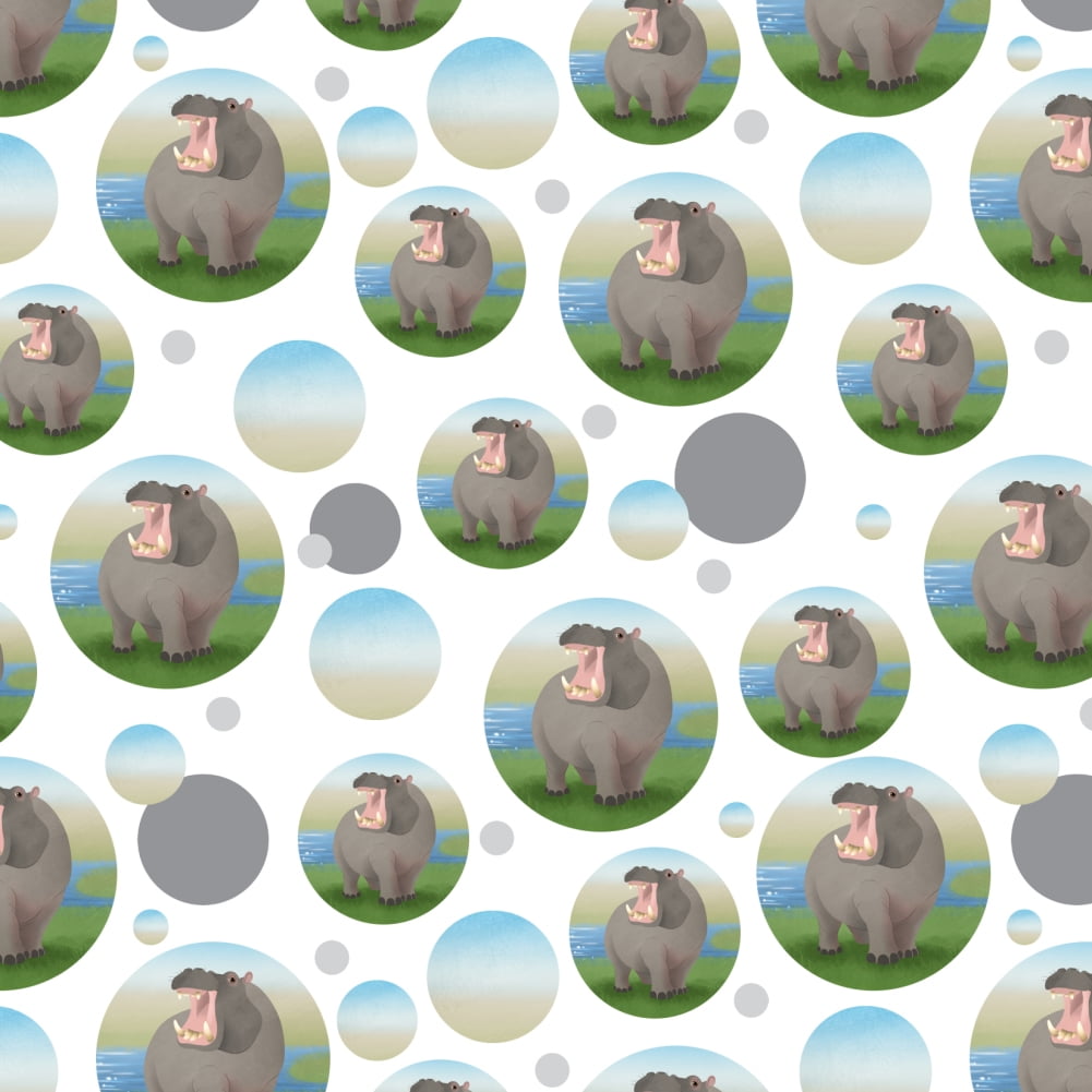 Hippopotamus Goes Roar Premium Gift Wrap Wrapping Paper Roll - Walmart.com