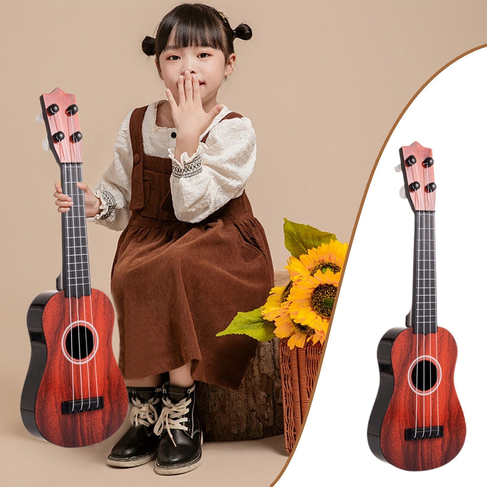 Hippopotamus Pattern Simulation Ukulele Guitar | Playable Instrument ...