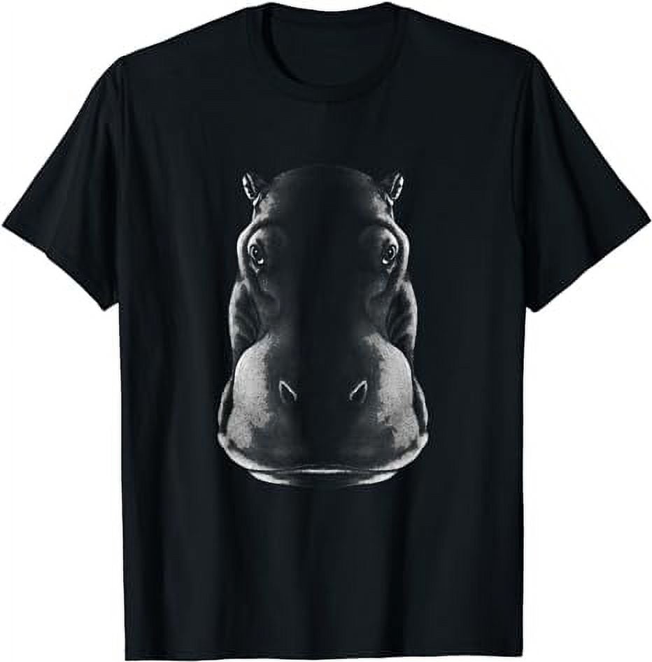 Hippopotamus Realistic Hippo Horse Animal Wildlife Safari T-Shirt ...