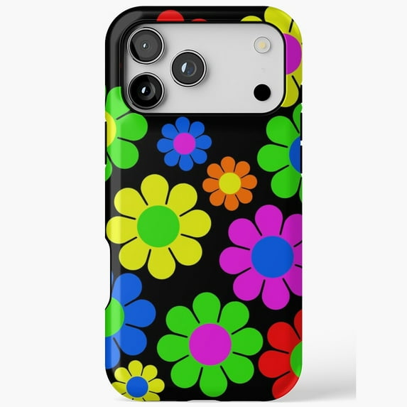 Hippy Flower Daisy Spring Pattern iPhone Case 17 11 12 13 14 15 16 Pro ...