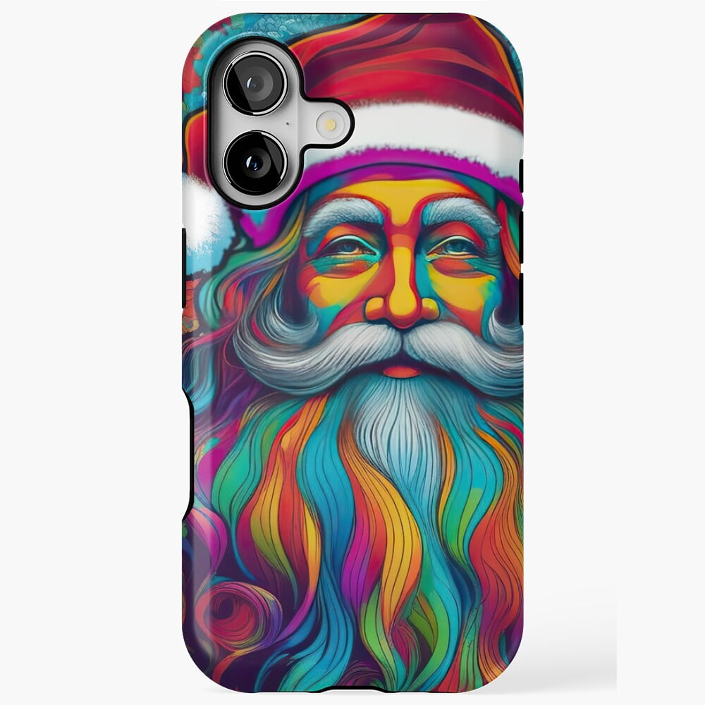 Hippy SantaClaus 01 Retro Festive Art for iPhone 17 to 11 Pro Max ...