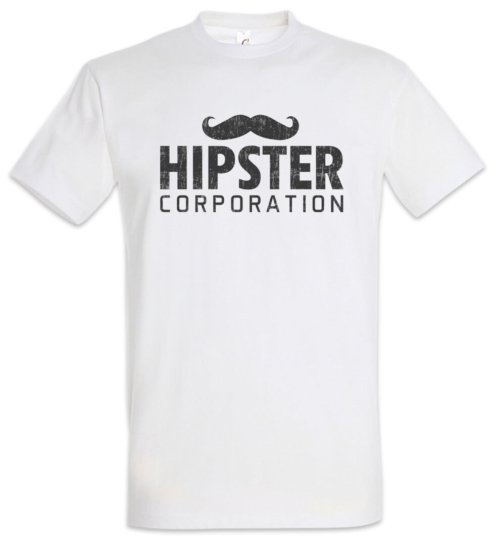 Hipster Corporation T-Shirt Hip Mustache Scene Beard Indie Punk Bart ...