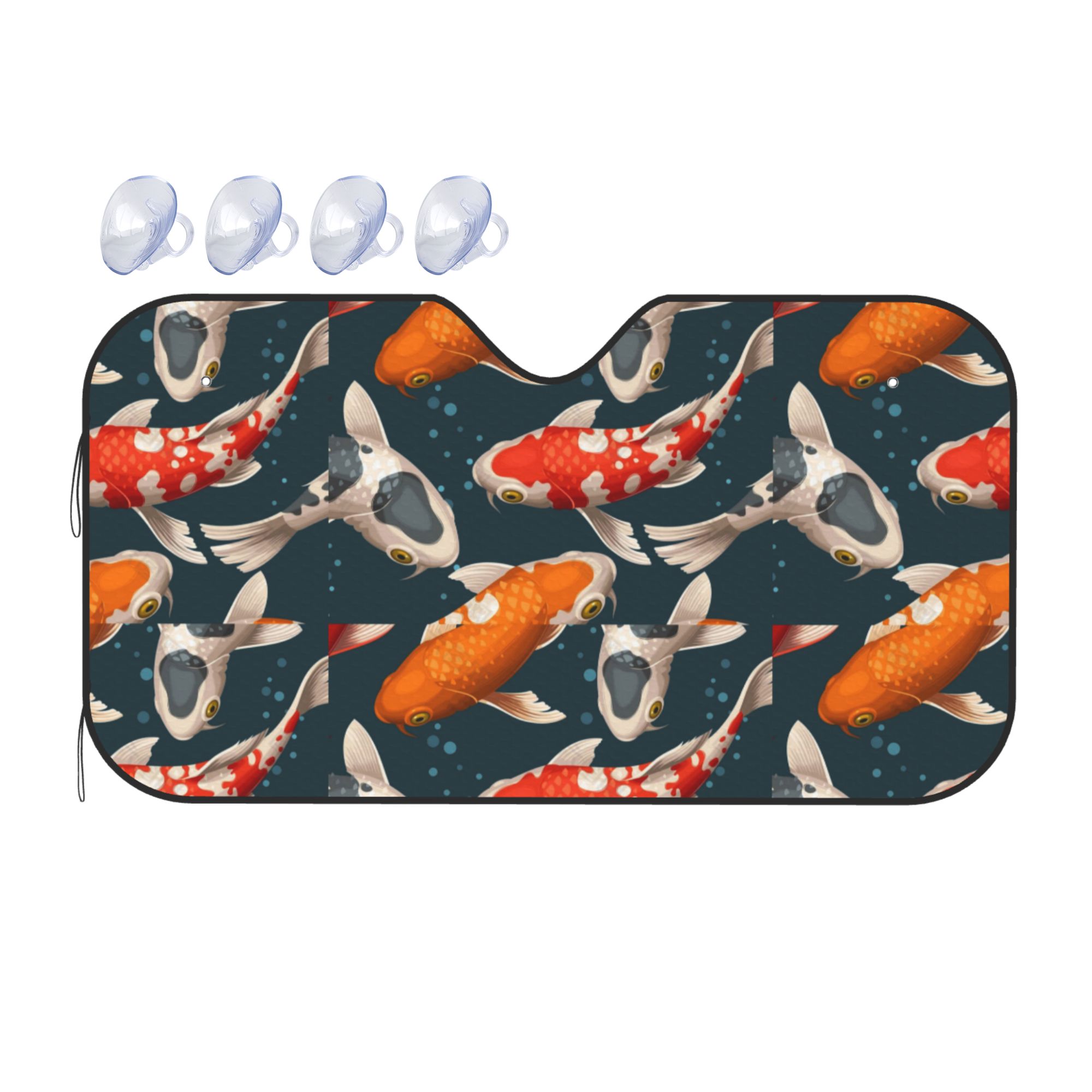 Hipster Koi Carp Japan 1-Piece Car Front Window Sunshade-Foldable for ...