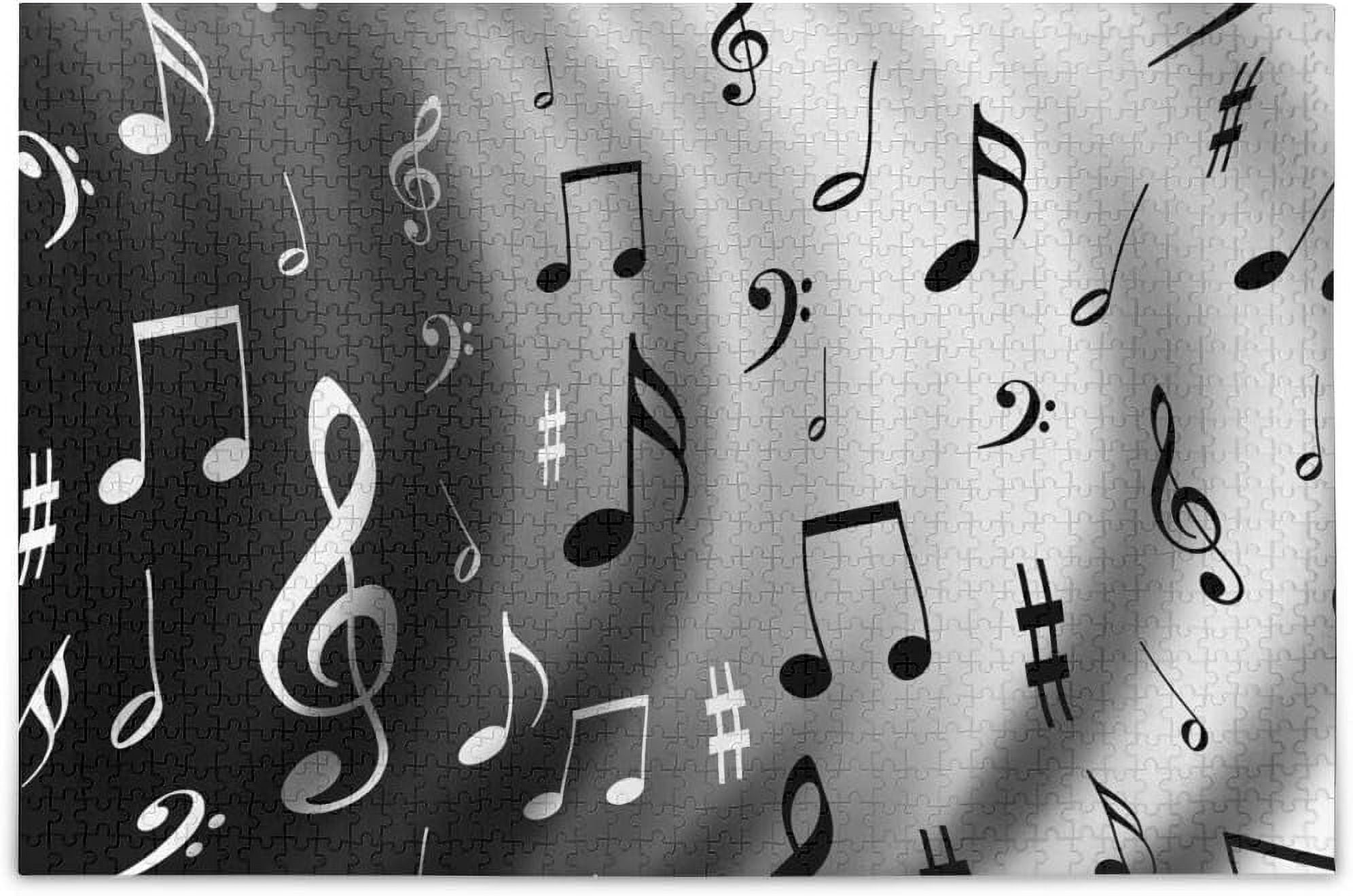 Hipster Music Note Jigsaw Puzzles for Adults 1000 Pieces Fun ...