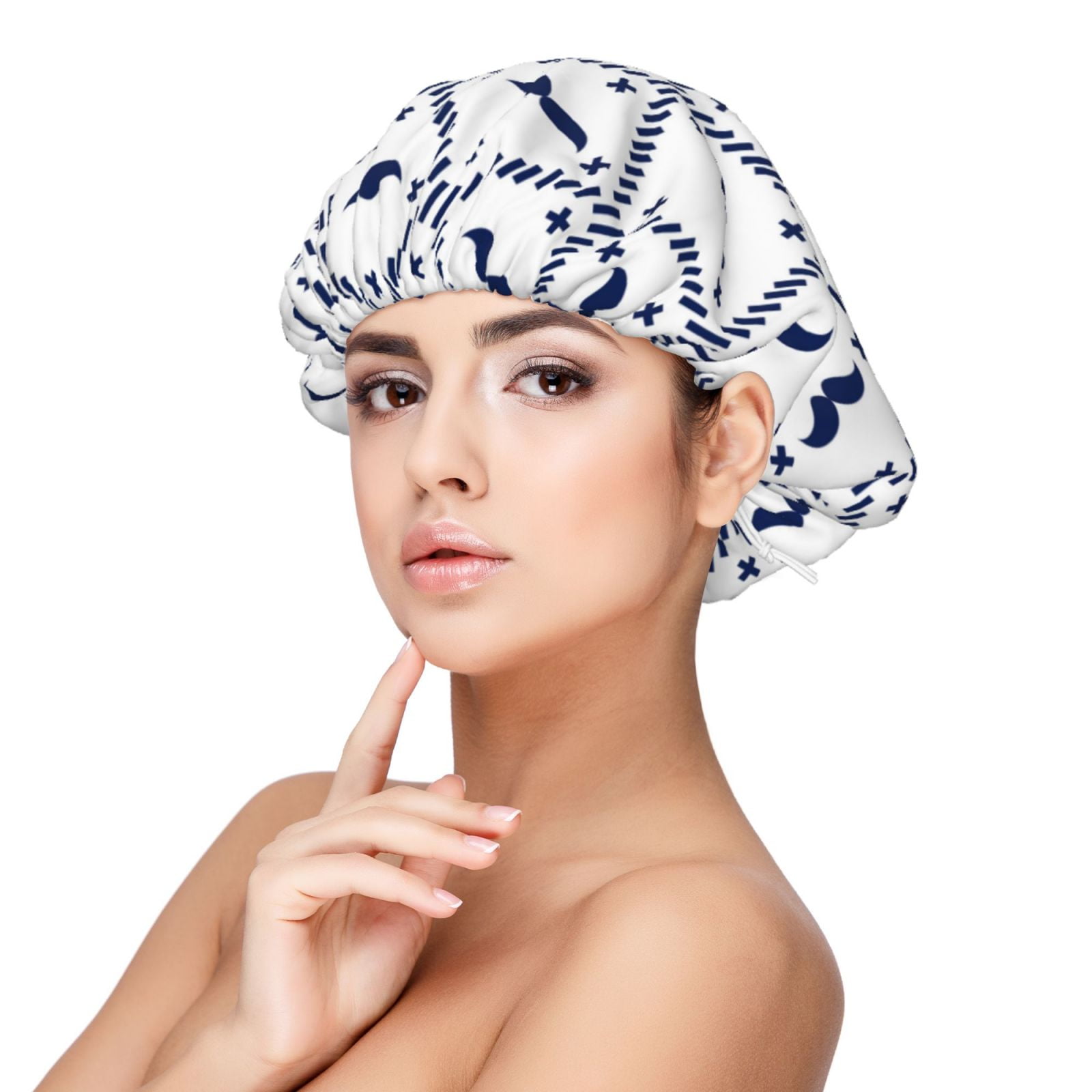 Hipster Mustache Silk Bonnet for Sleeping Women Men, Adjustable Elastic ...