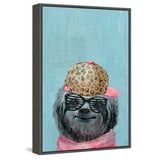 Hipster Sloth Floater Framed Painting Print on Canvas - Walmart.com