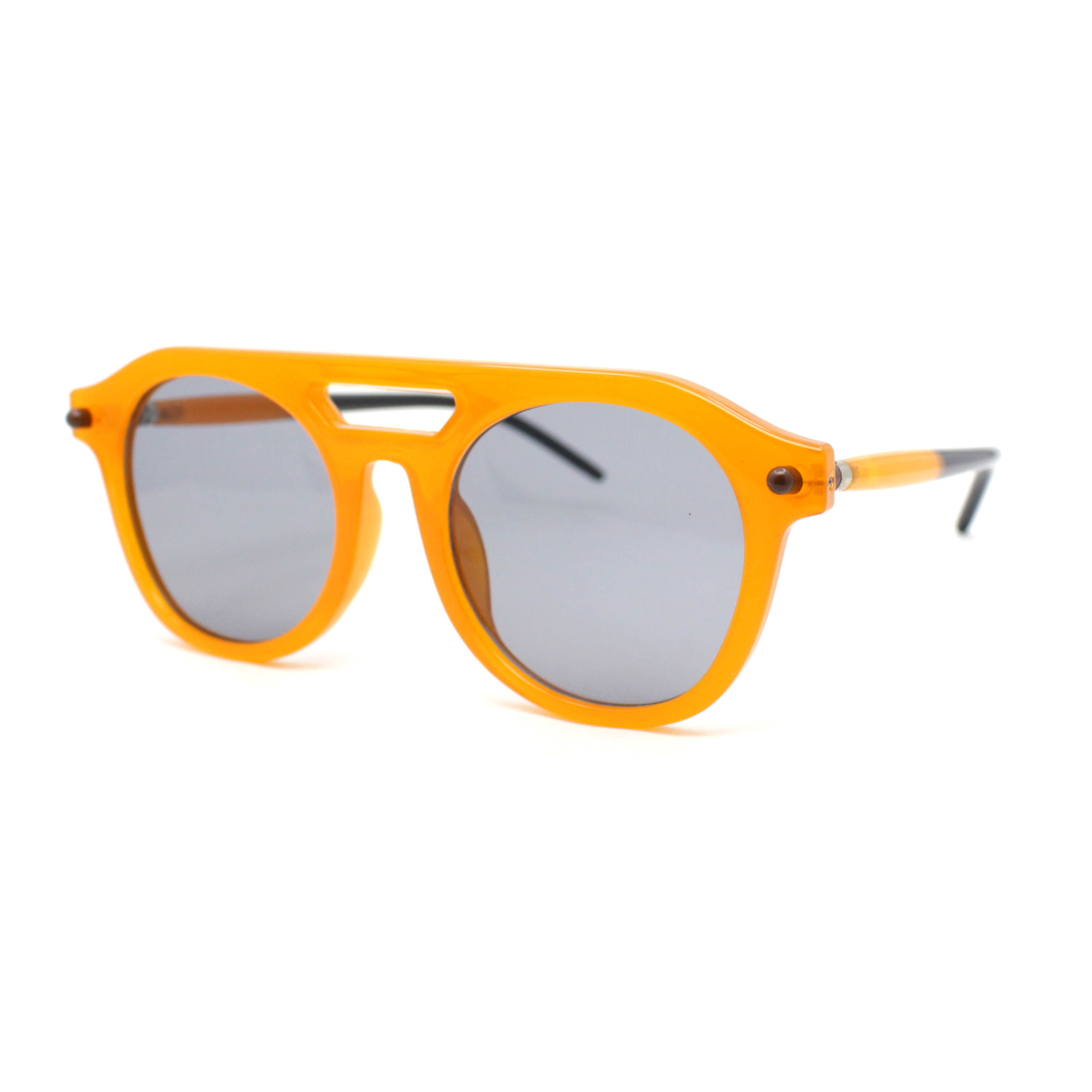 Hipster Thick Plastic Flat Top Racer Round Horn Retro Fashion ...