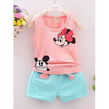 XIAXAIXU Toddler Kids Baby Girl Clothes Vest T-Shirt Tops+Flower Shorts Summer Outfits Set ...