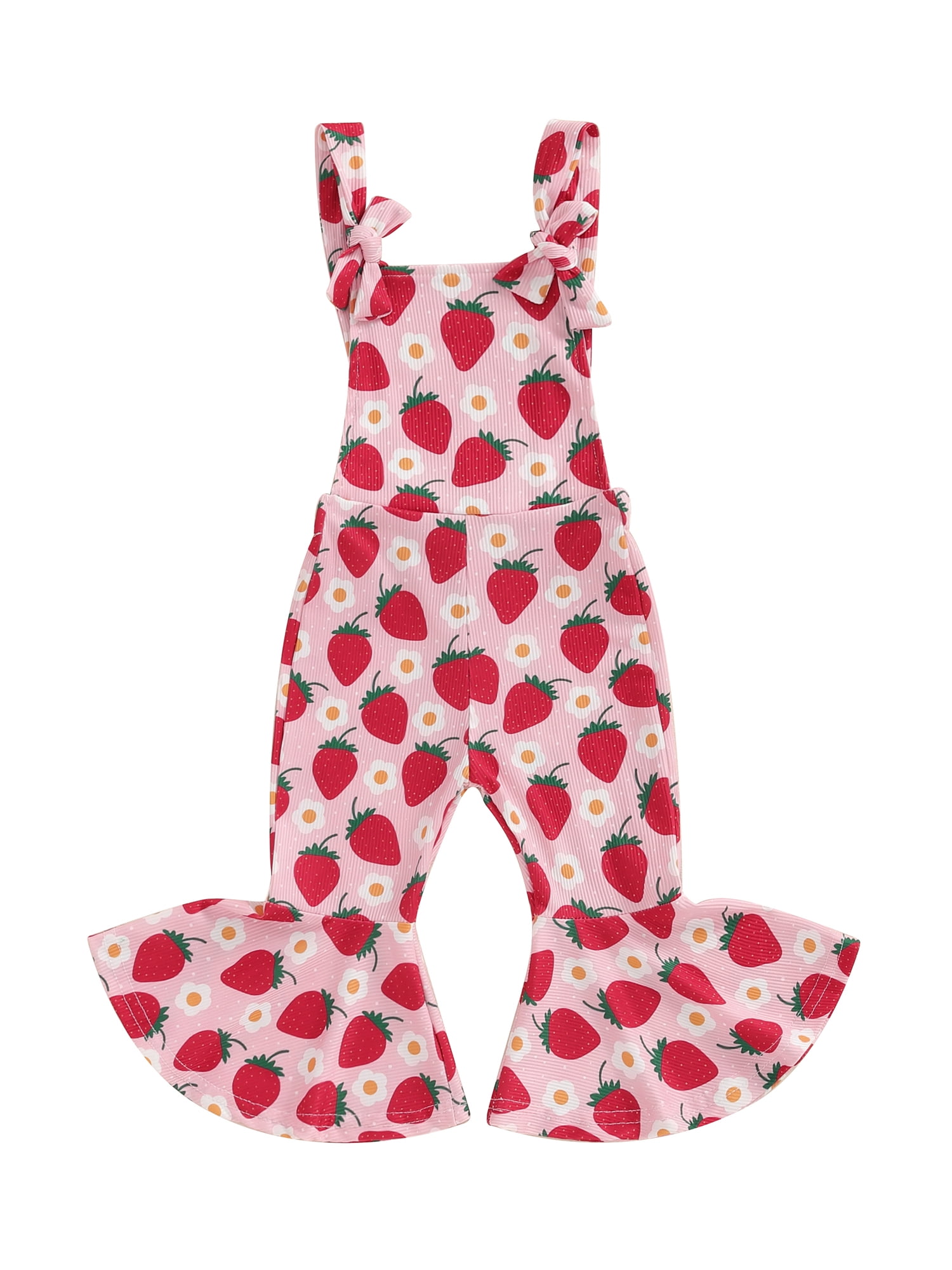 Hirigin Baby Girl Floral Rompers Tie Shoulder Jumpsuit Suspender Bell Bottoms - Walmart.com
