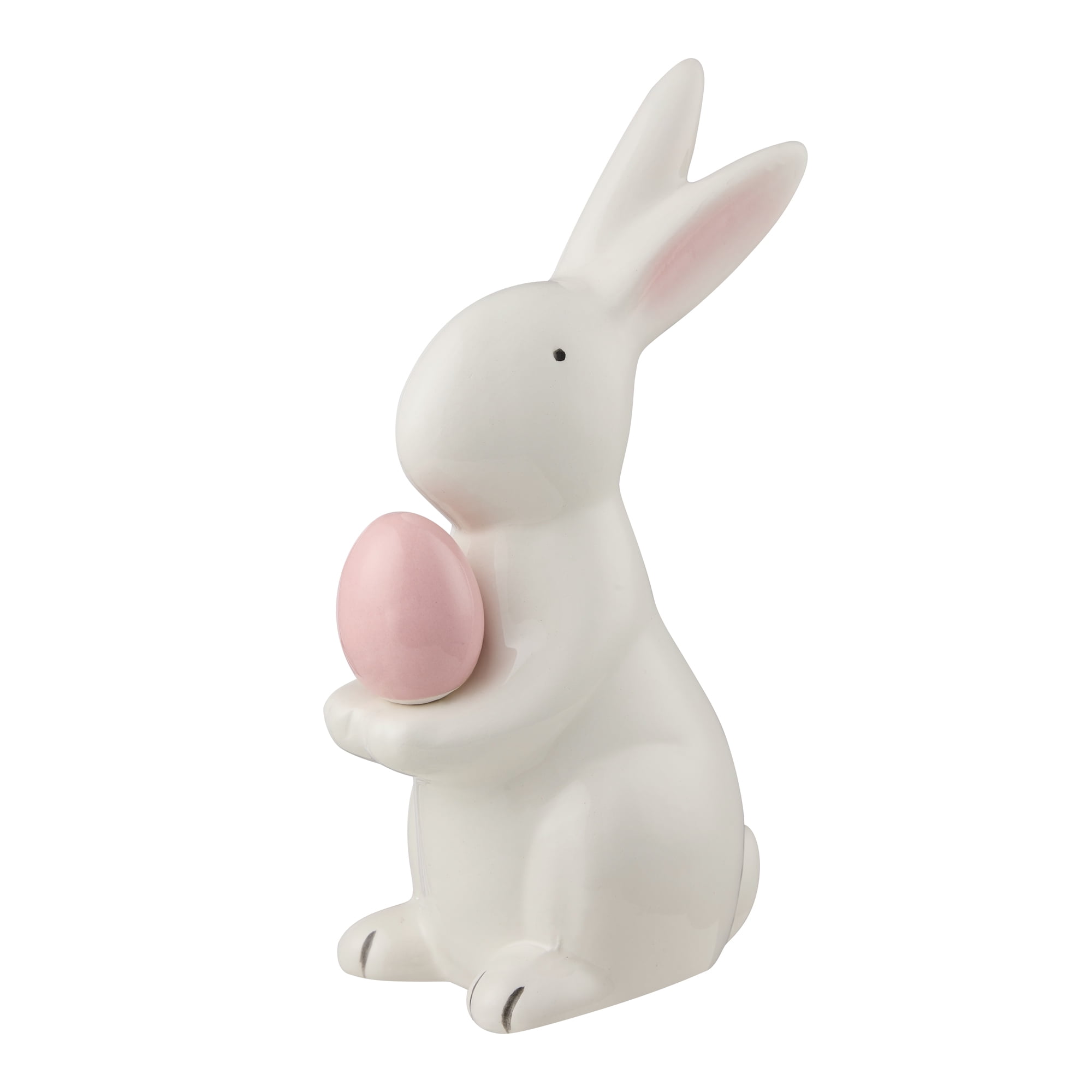 Hirigin Ceramic Bunny Rabbits Figurine Decor, Porcelain Modern Art Home ...