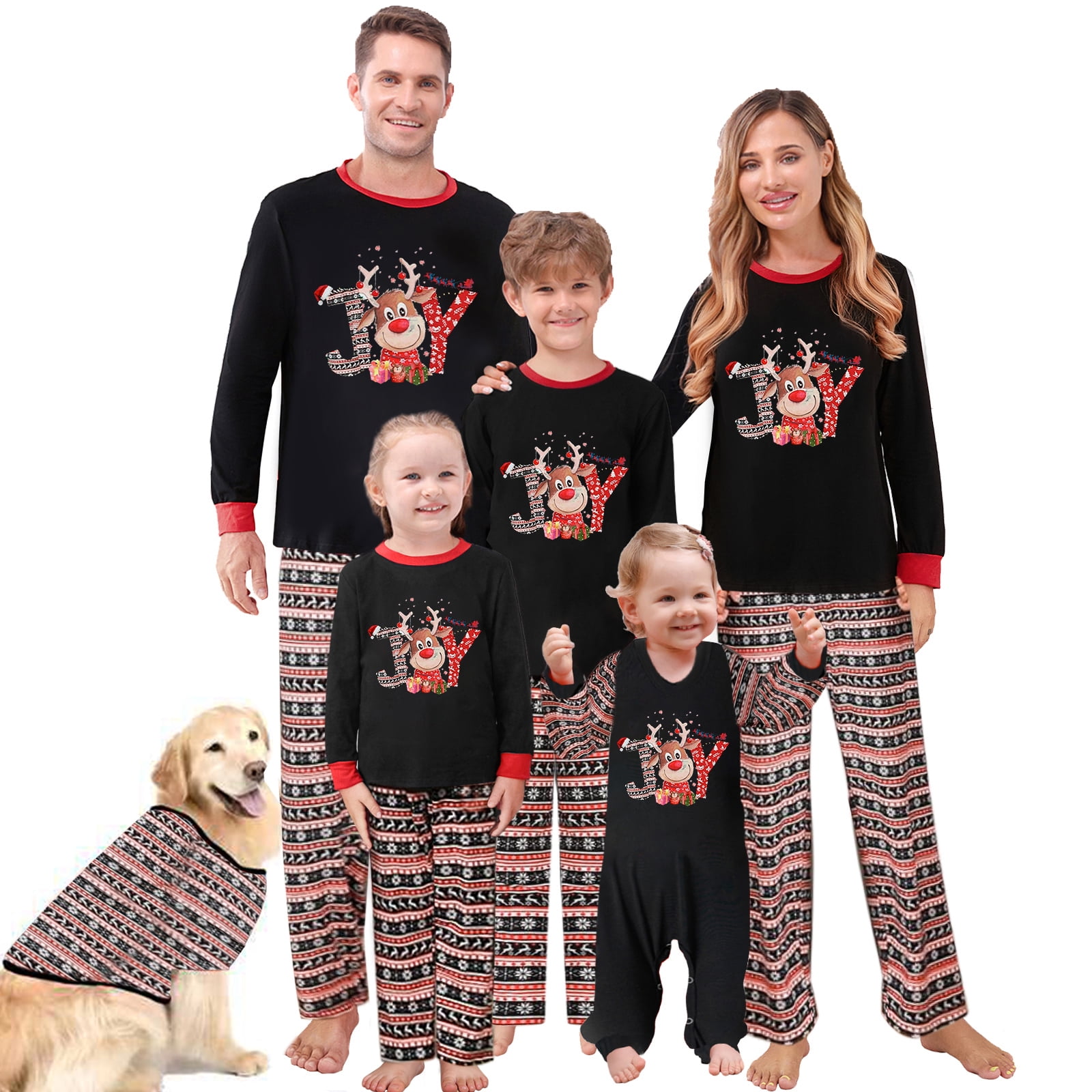 Hirigin Family Matching Christmas Pajamas, Baby Romper/Dog Clothes ...