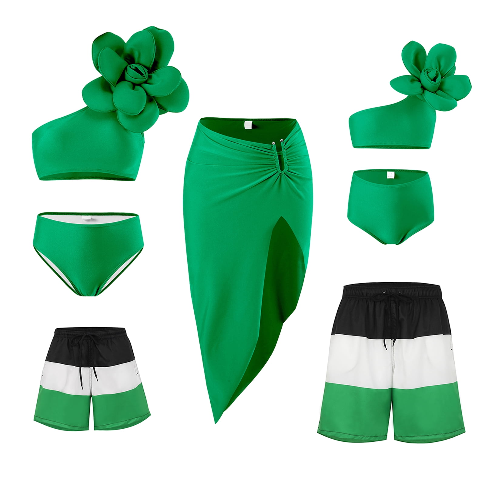 Hirigin Family Matching Swimwear Fashion Print Swimsuit Set Father and ...