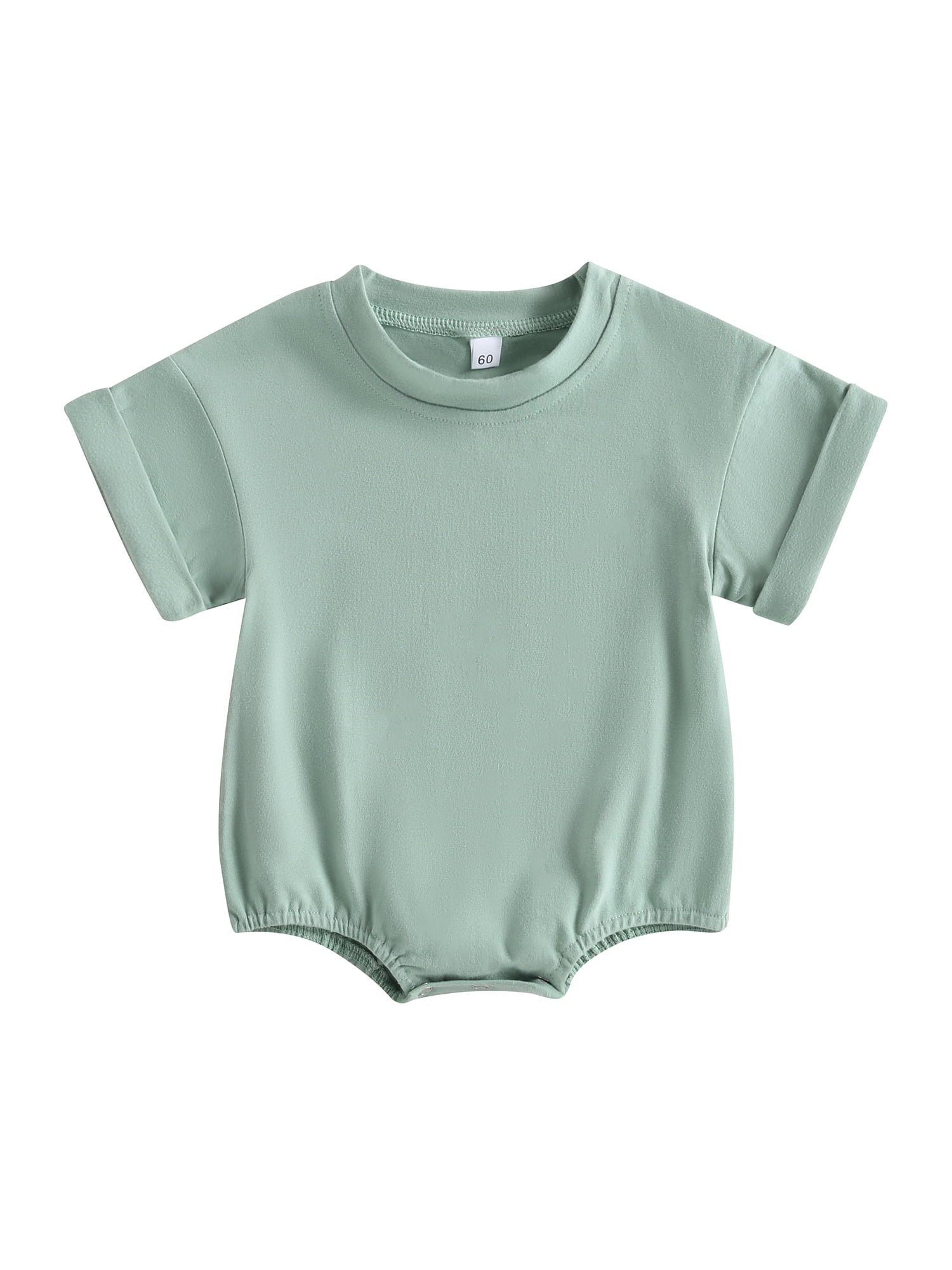Hirigin Infant Baby Boy Girl Bubble Romper Solid Color Short Sleeve ...
