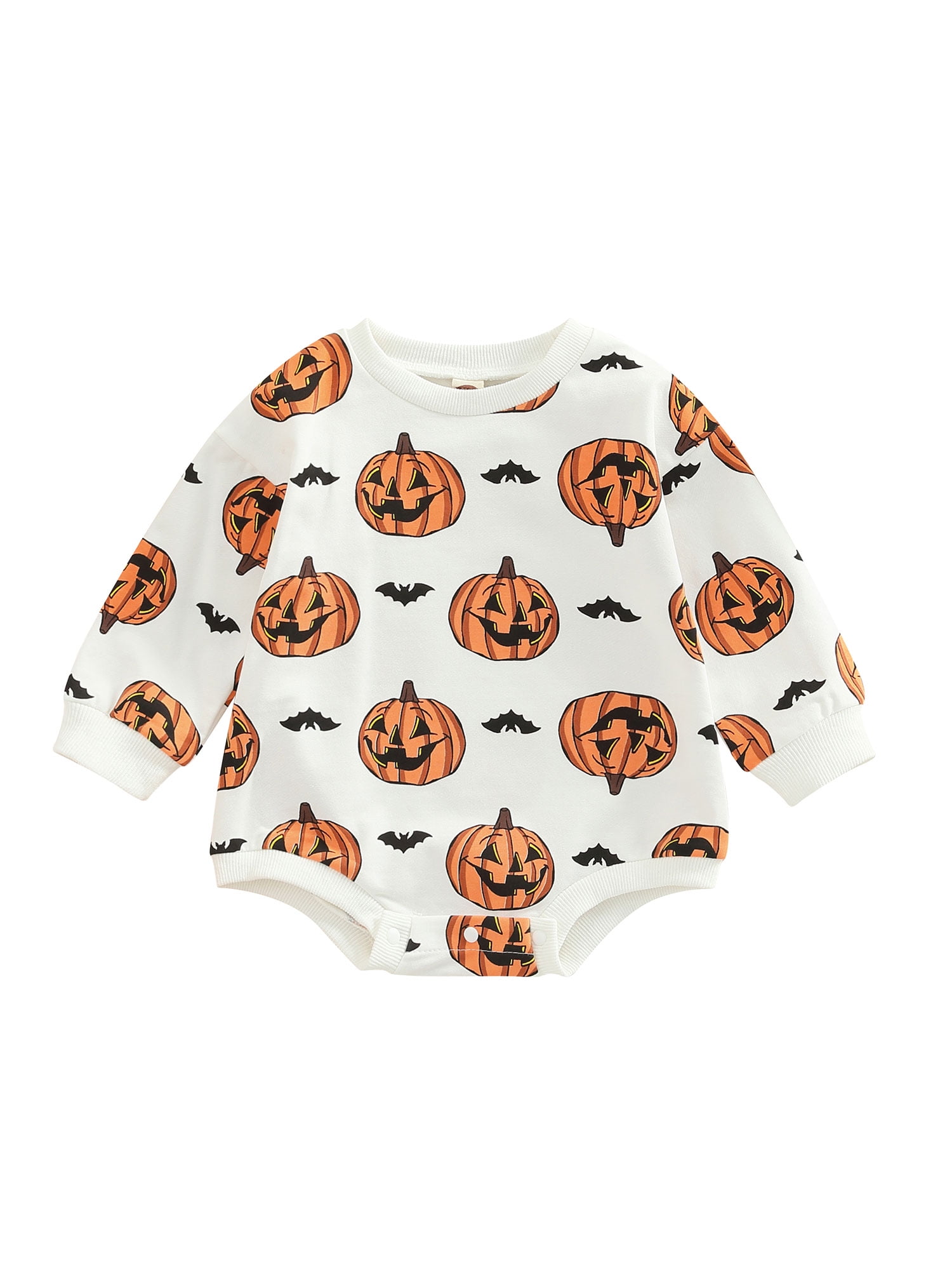 Hirigin Infant Halloween Romper, Long Sleeve Pumpkin Face Printing Jumpsuit - Walmart.com