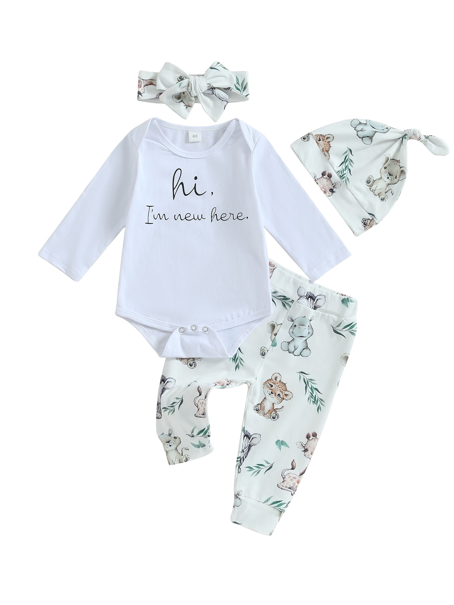 Hirigin Newborn Baby Girl Boy Coming Home Outfits I'm New Here Long ...