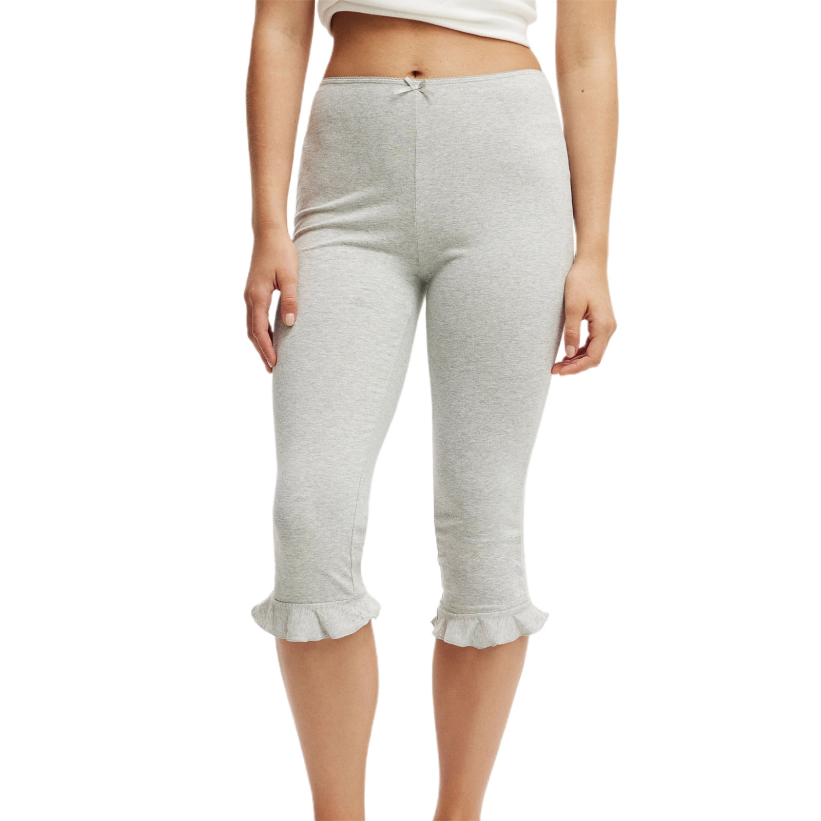 Hirigin Store Stylish Women's Flared Capris with Bow Tie Detail - Solid ...