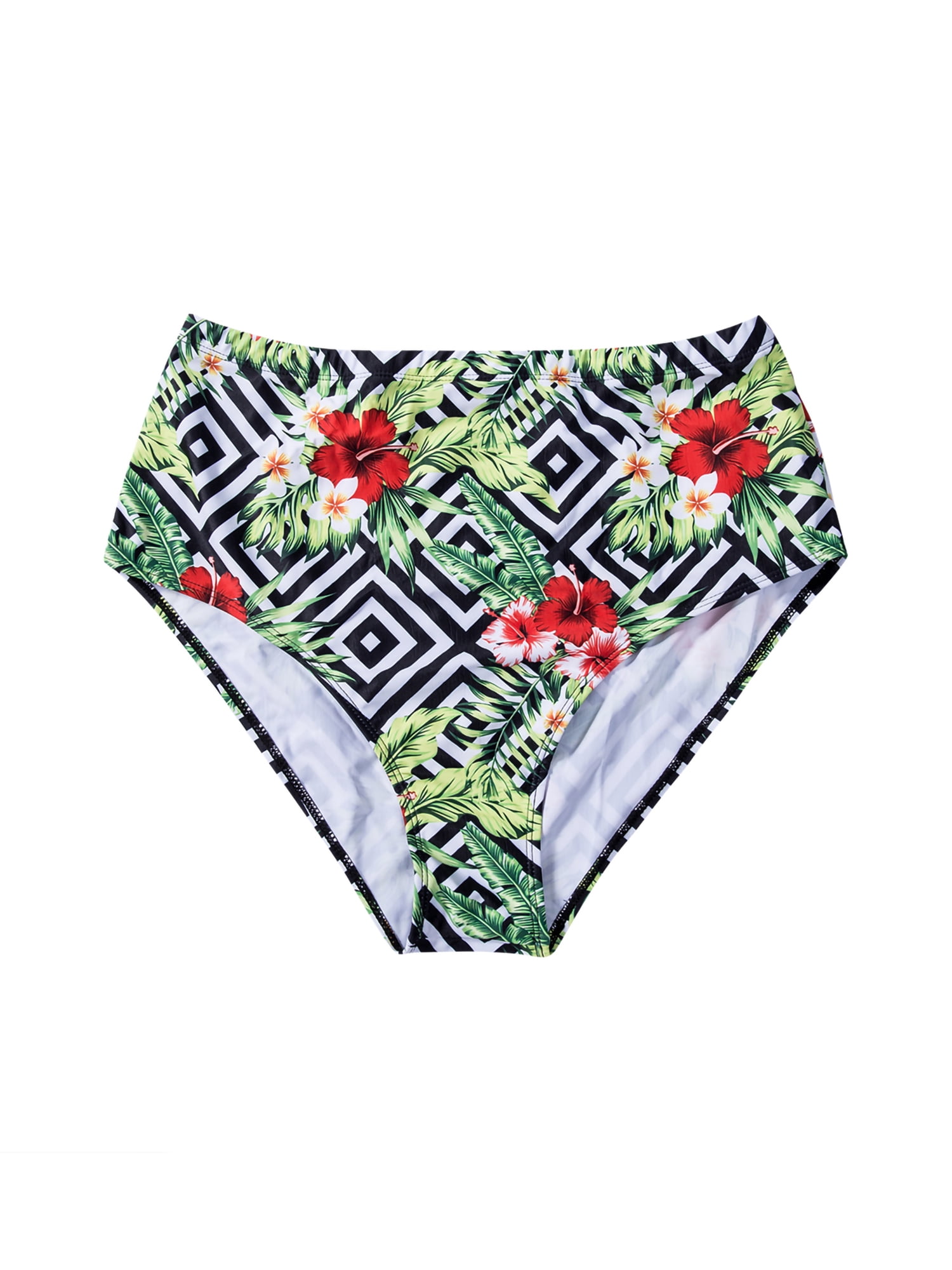 Hirigin Women High Waist Swim Trunks Swimsuit Bikini Bottoms Tummy ...